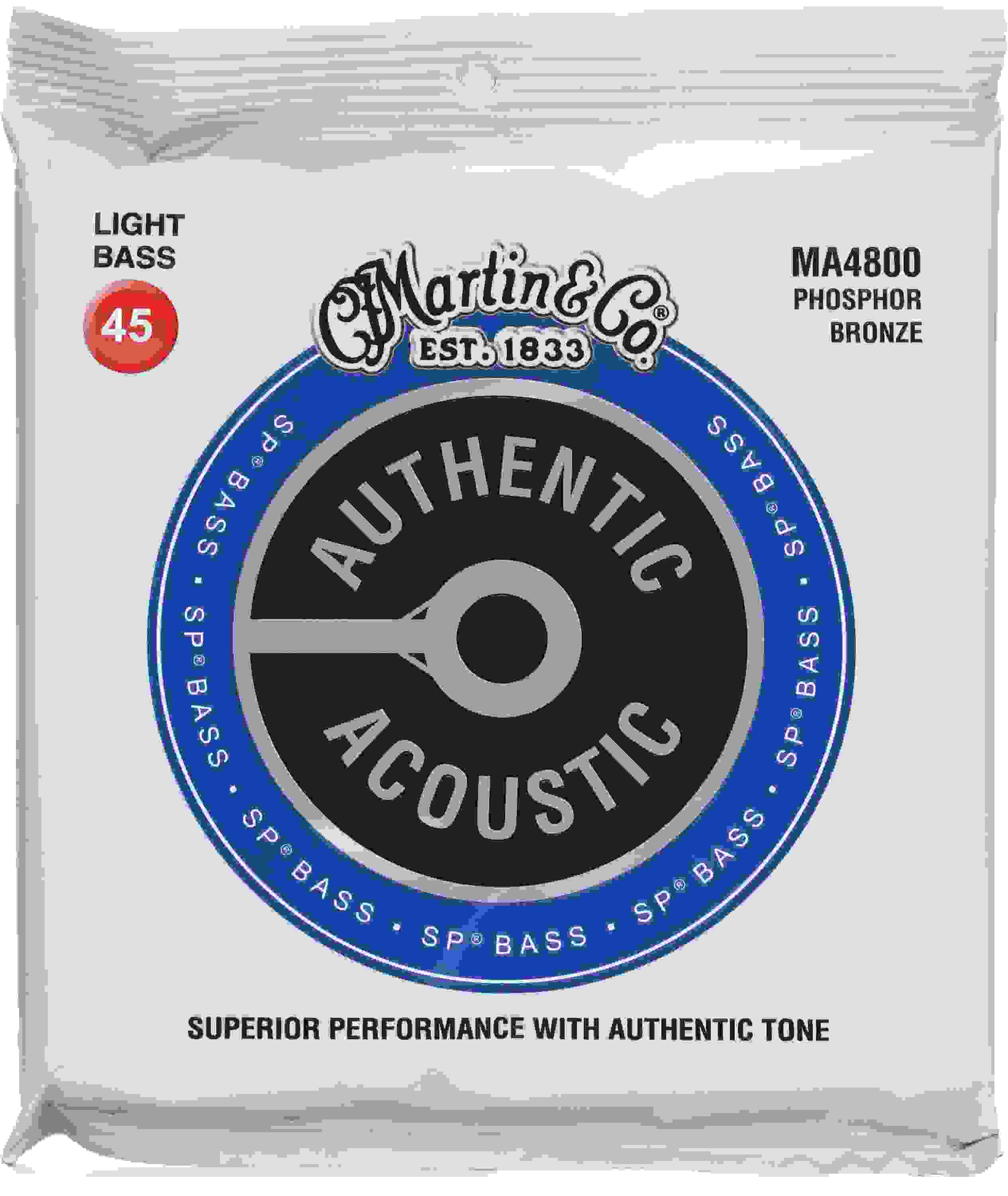 Martin MA4800 Authentic Acoustic Superior Performance SP Bass Guitar ...