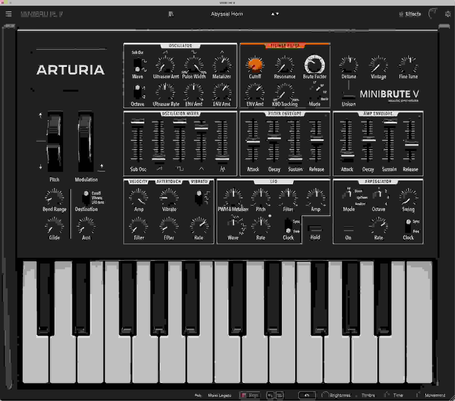 Arturia MiniBrute V Semi-modular Synthesizer Plug-in | Sweetwater
