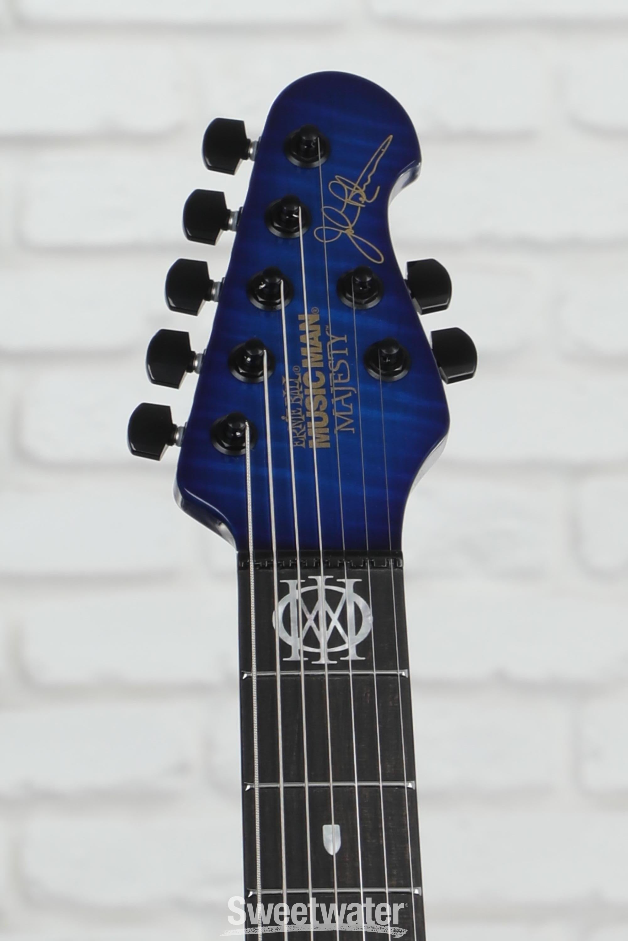 Ernie Ball Music Man BFR John Petrucci Majesty 7 Electric Guitar - Blue ...
