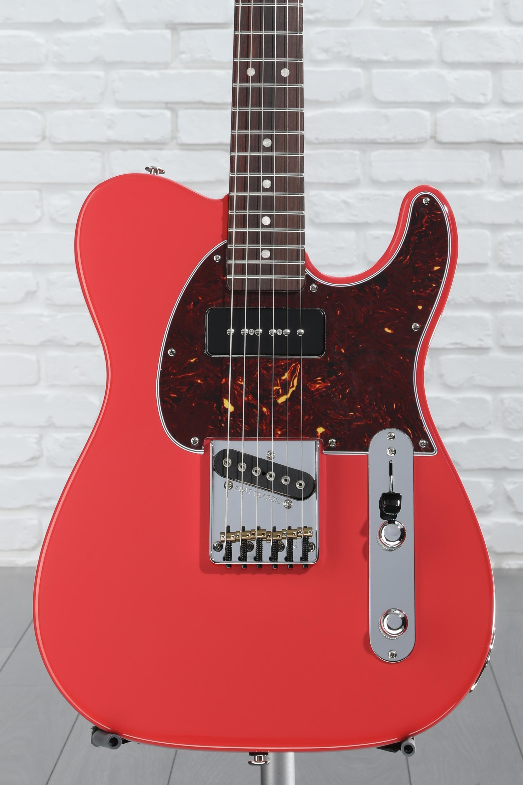 G&L Fullerton Deluxe ASAT Classic Bluesboy P90 - Fiesta Red, Sweetwater ...