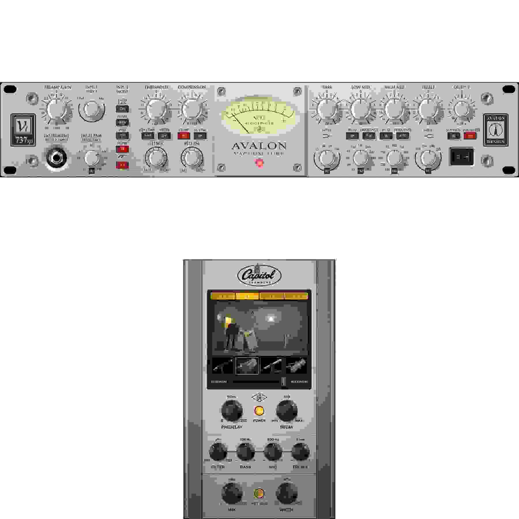 Universal Audio Avalon VT-737 Tube Channel Strip and Capitol Chambers Reverb/Echo Chamber Plug ...