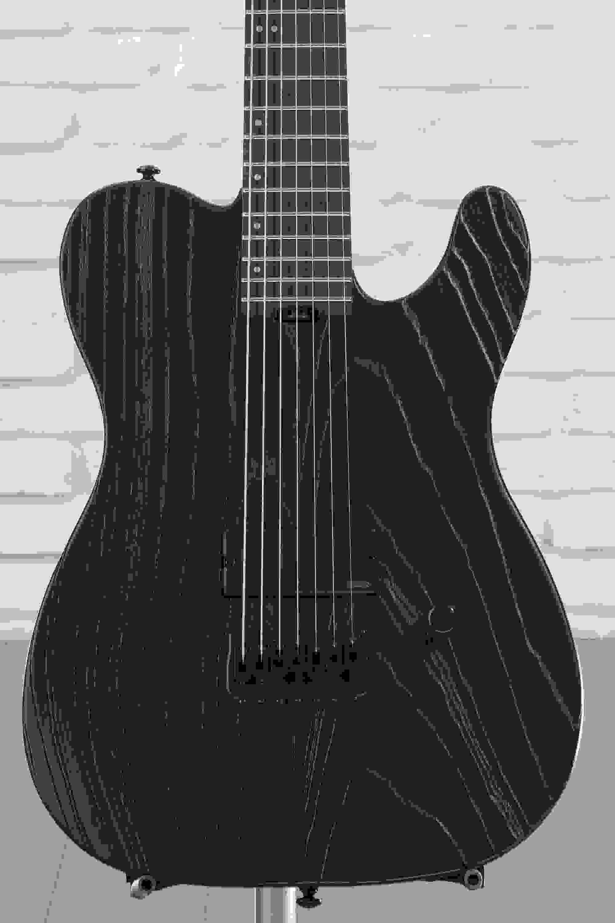 ESP LTD TE-1007B 7-string Baritone Electric Guitar - Black Blast ...