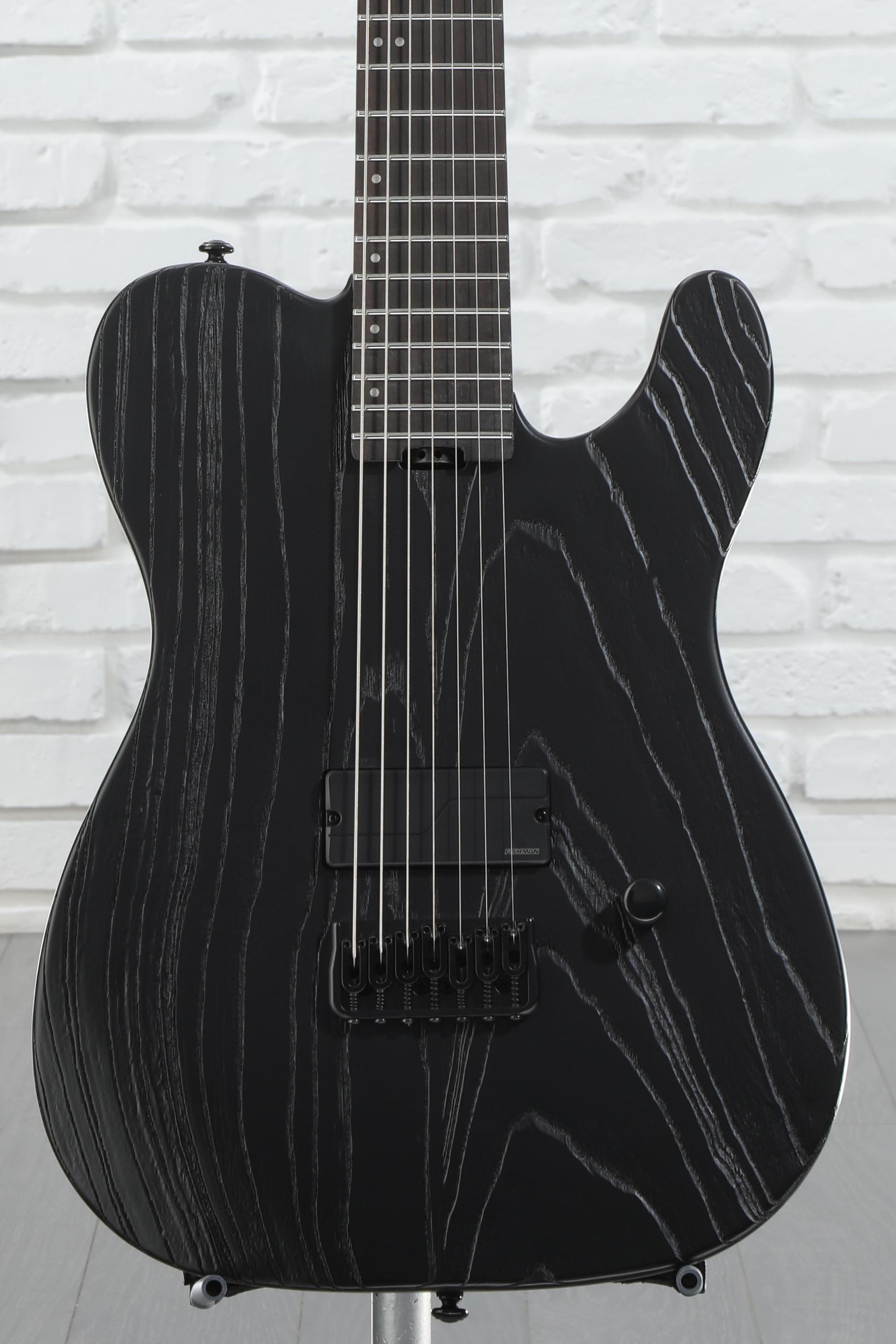 ESP LTD TE-1007B 7-string Baritone Electric Guitar - Black Blast ...