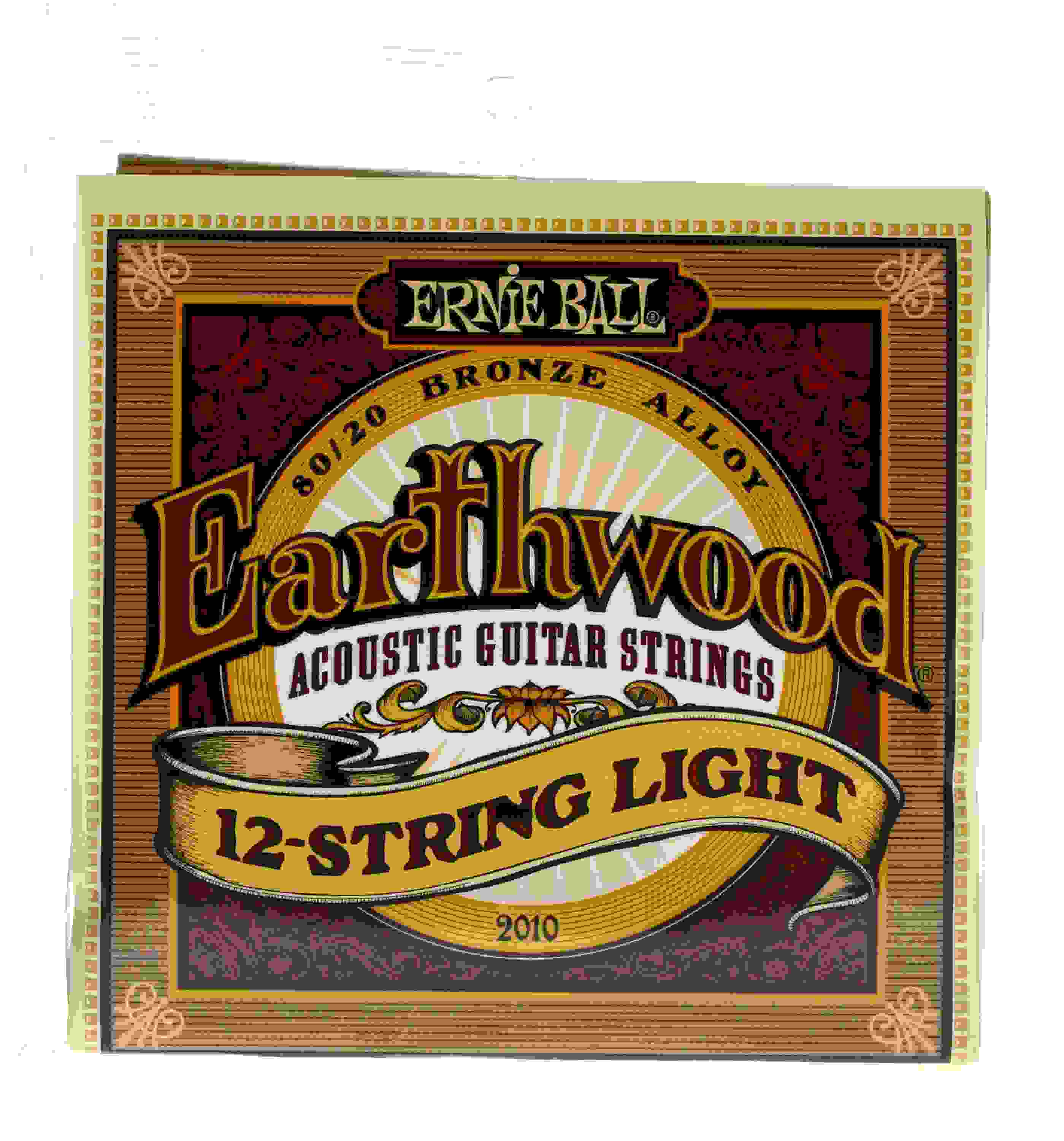 Ernie Ball 2010 Earthwood 80/20 Bronze Acoustic Guitar Strings - .009 ...
