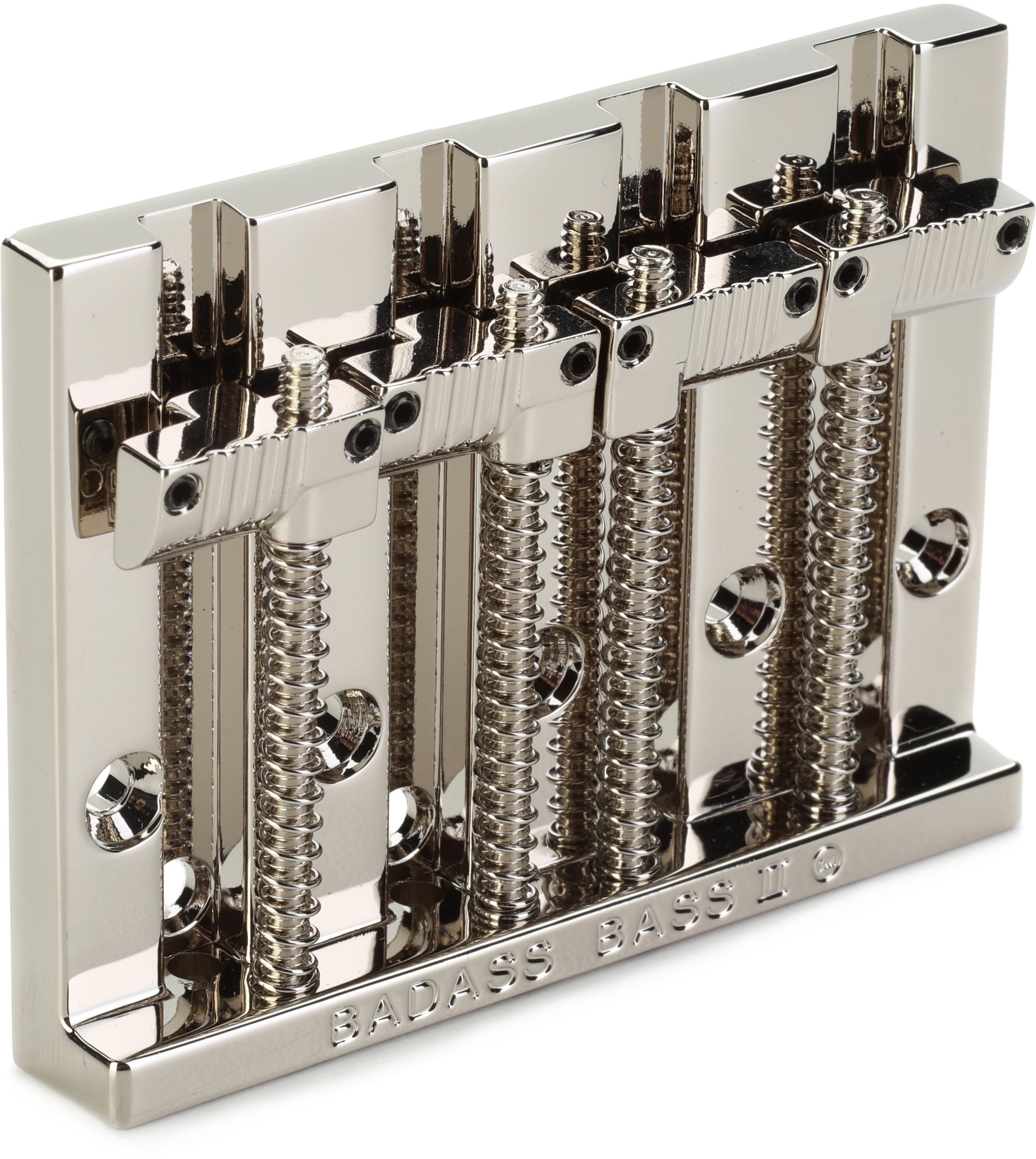 Leo Quan Badass II 4-String High-mass Bass Bridge - Nickel | Sweetwater