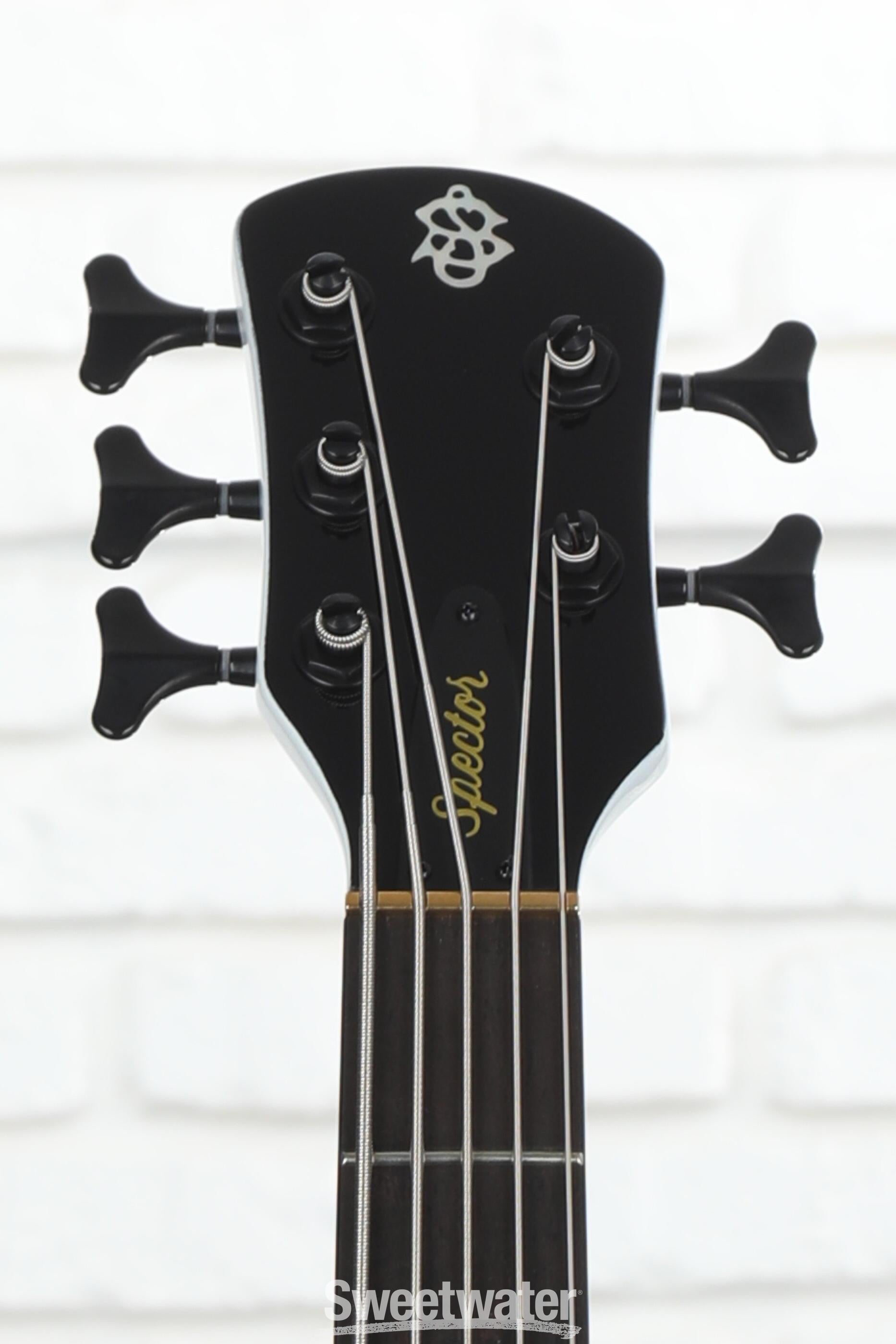 Spector NS Ethos High Performance 5 Bass Guitar - White Sparkle Gloss ...