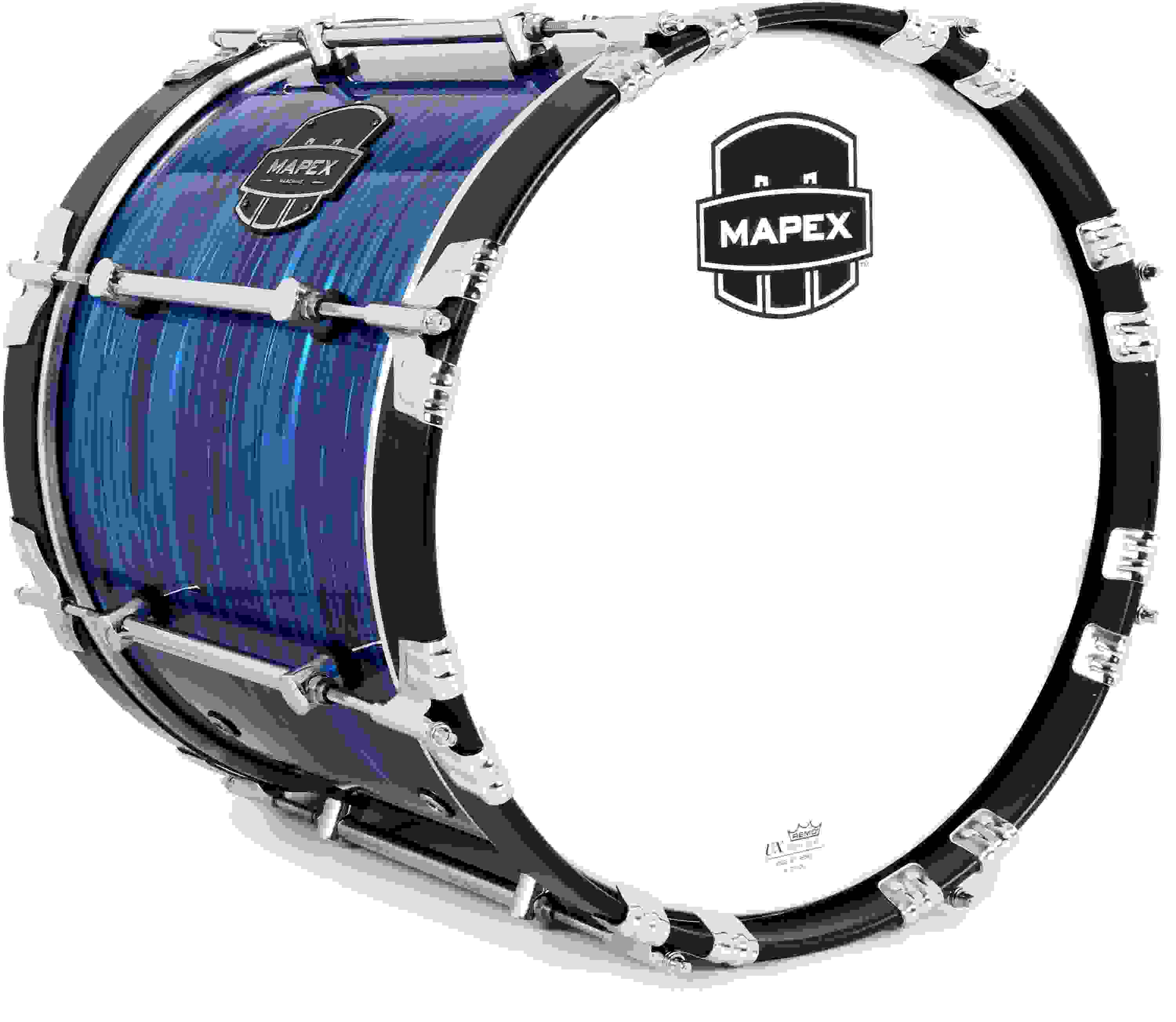 Mapex Quantum Mark II Marching Bass Drum - 14 x 16 inch - Blue Ripple ...
