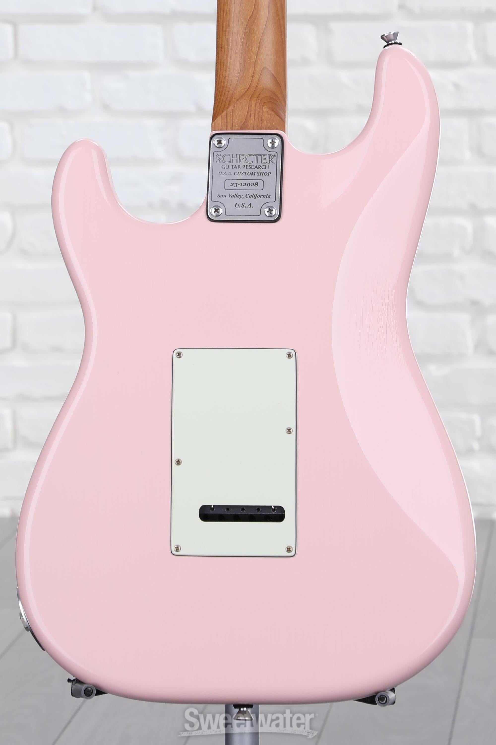 Schecter USA Traditional Wembley HSS Electric Guitar - Shell Pink ...