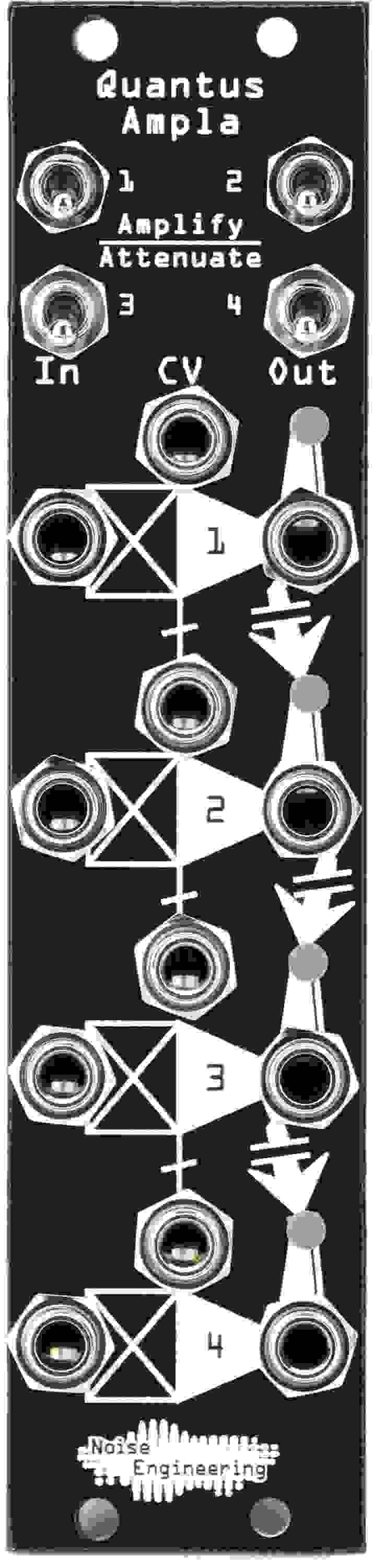 Noise Engineering Quantus Ampla 4-channel Multimode VCA Eurorack Module - Black | Sweetwater