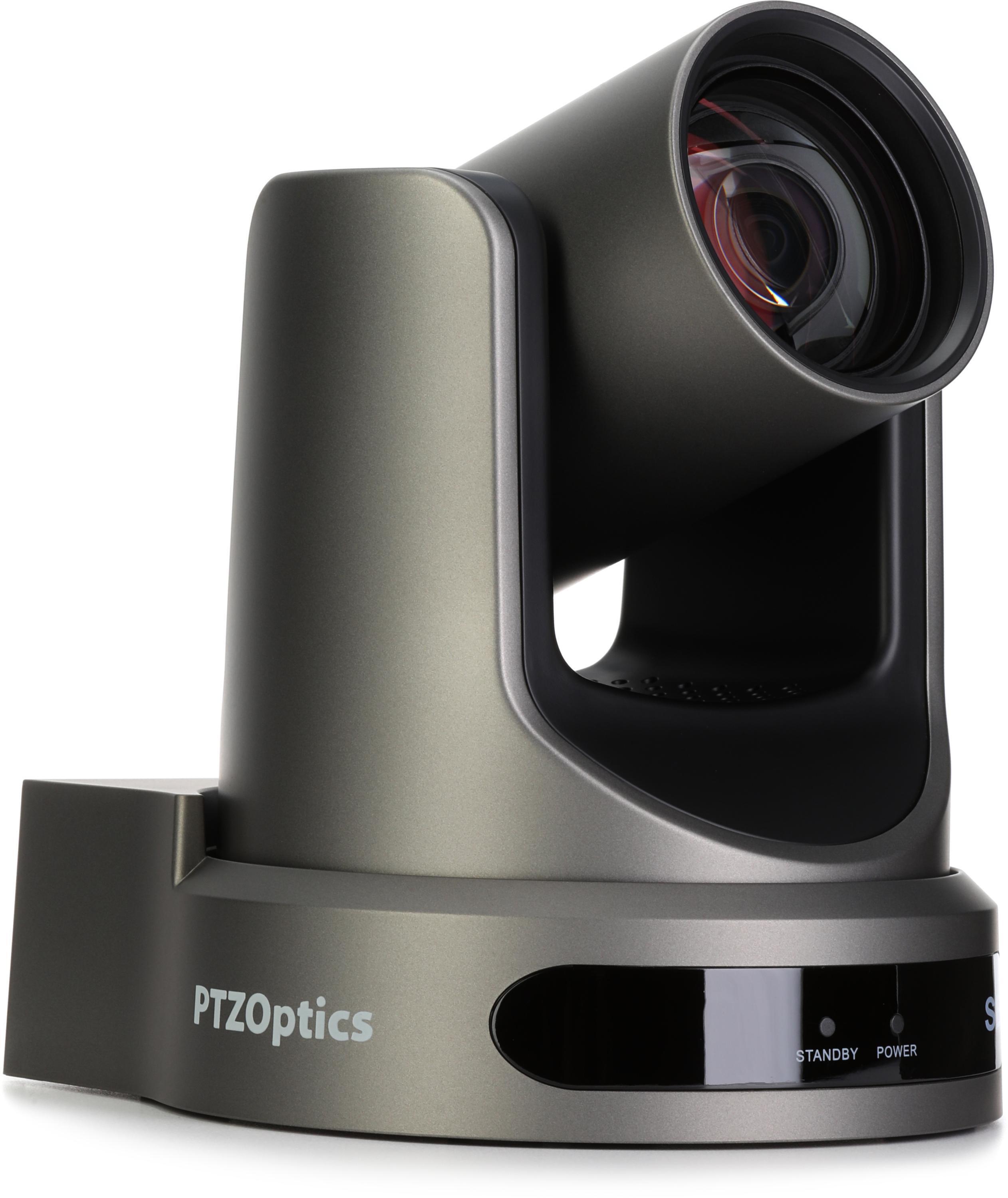 PTZOptics Move SE 12X Optical Zoom PTZ Camera - Grey | Sweetwater