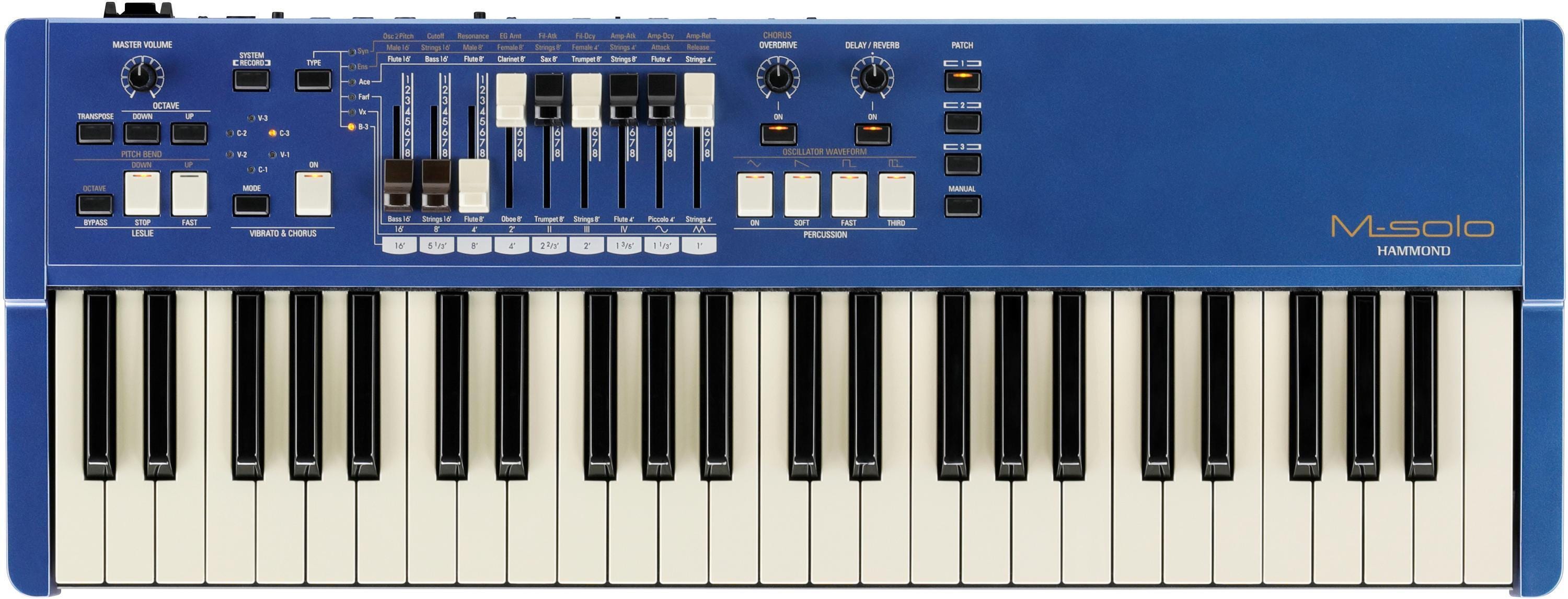 Hammond M-Solo Portable Organ - Blue | Sweetwater