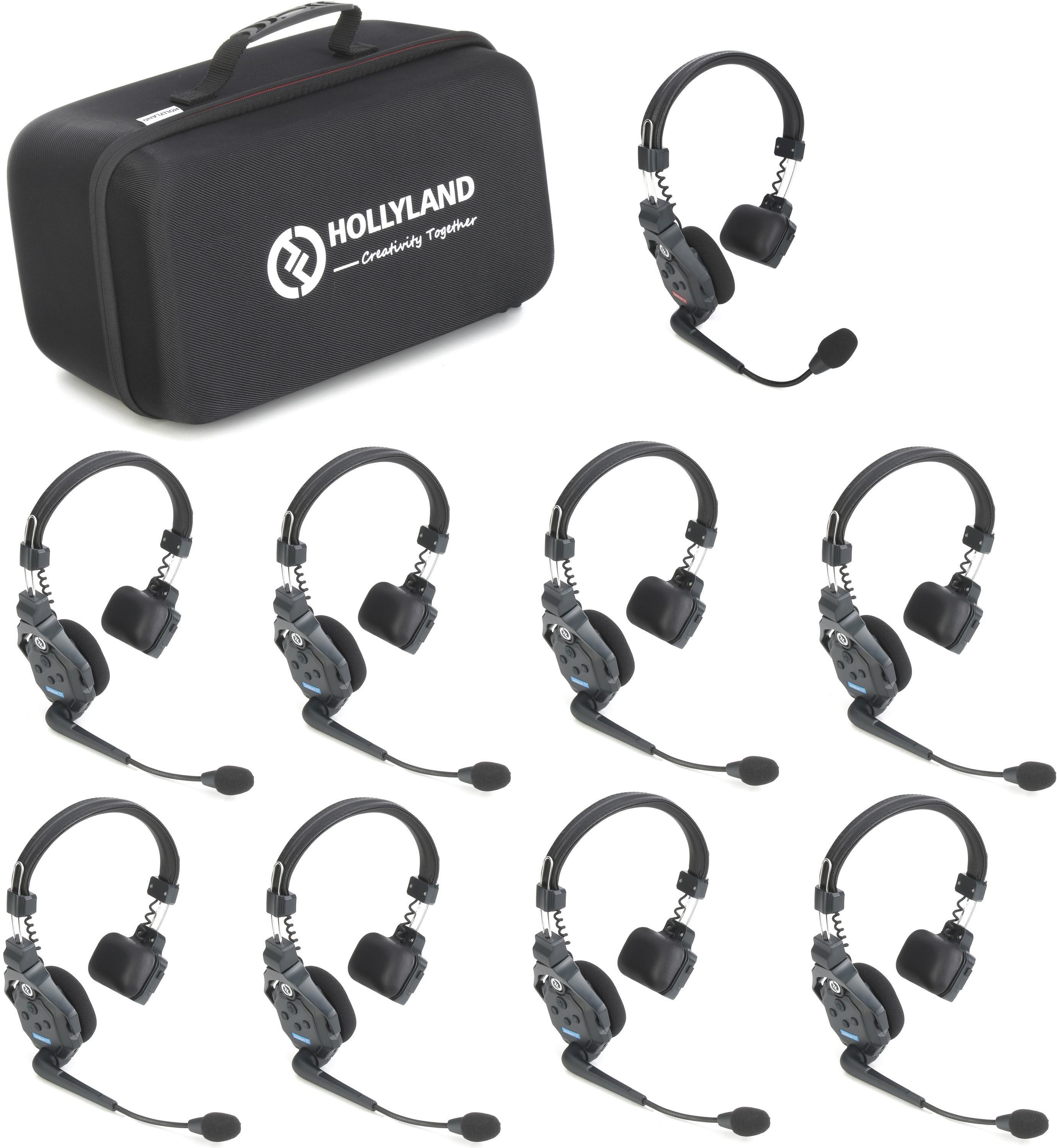 Hollyland Solidcom C1 Wireless Intercom System - 8 Headsets | Sweetwater
