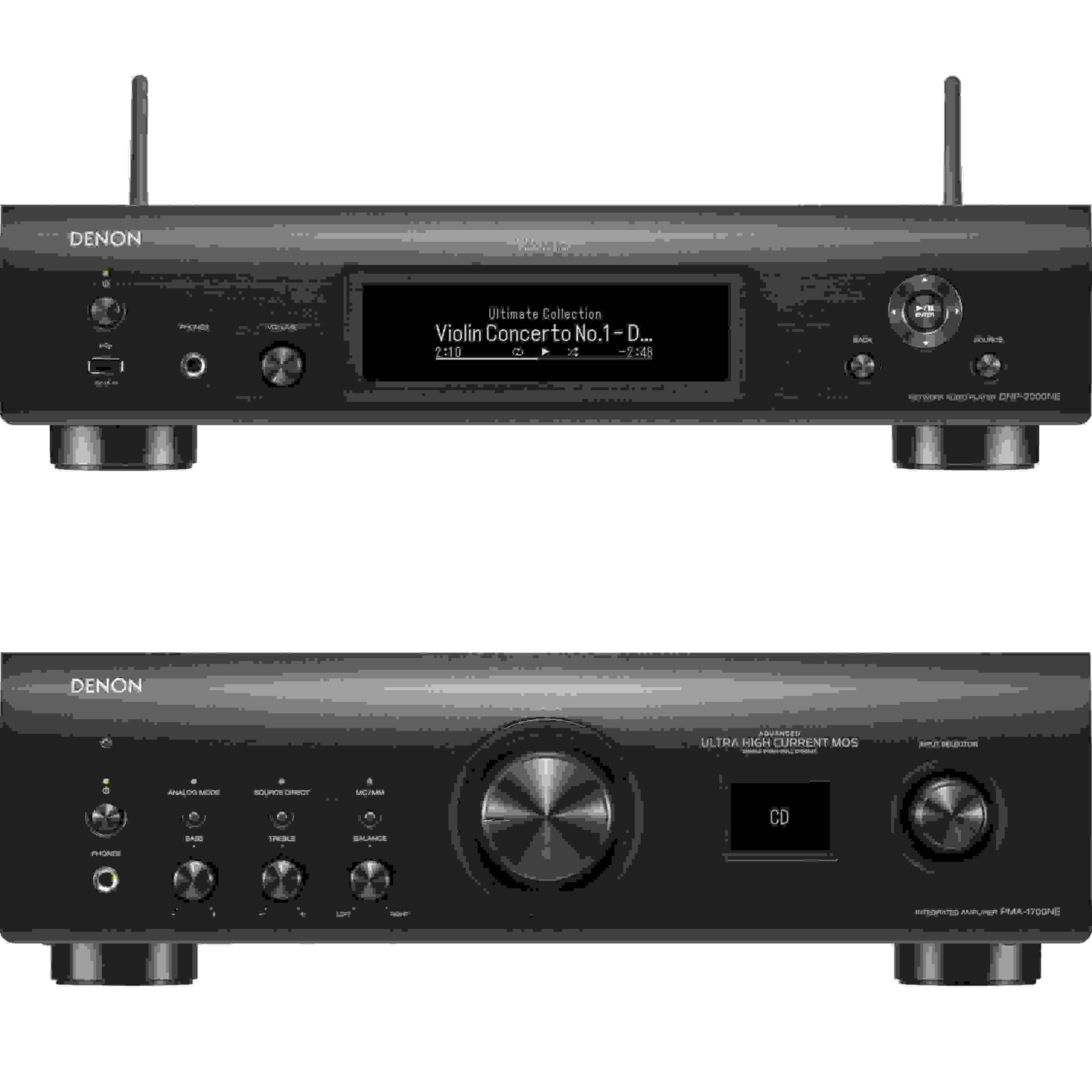 Denon DNP-2000NE High-resolution Audio Streamer with PMA-1700NE Stereo ...