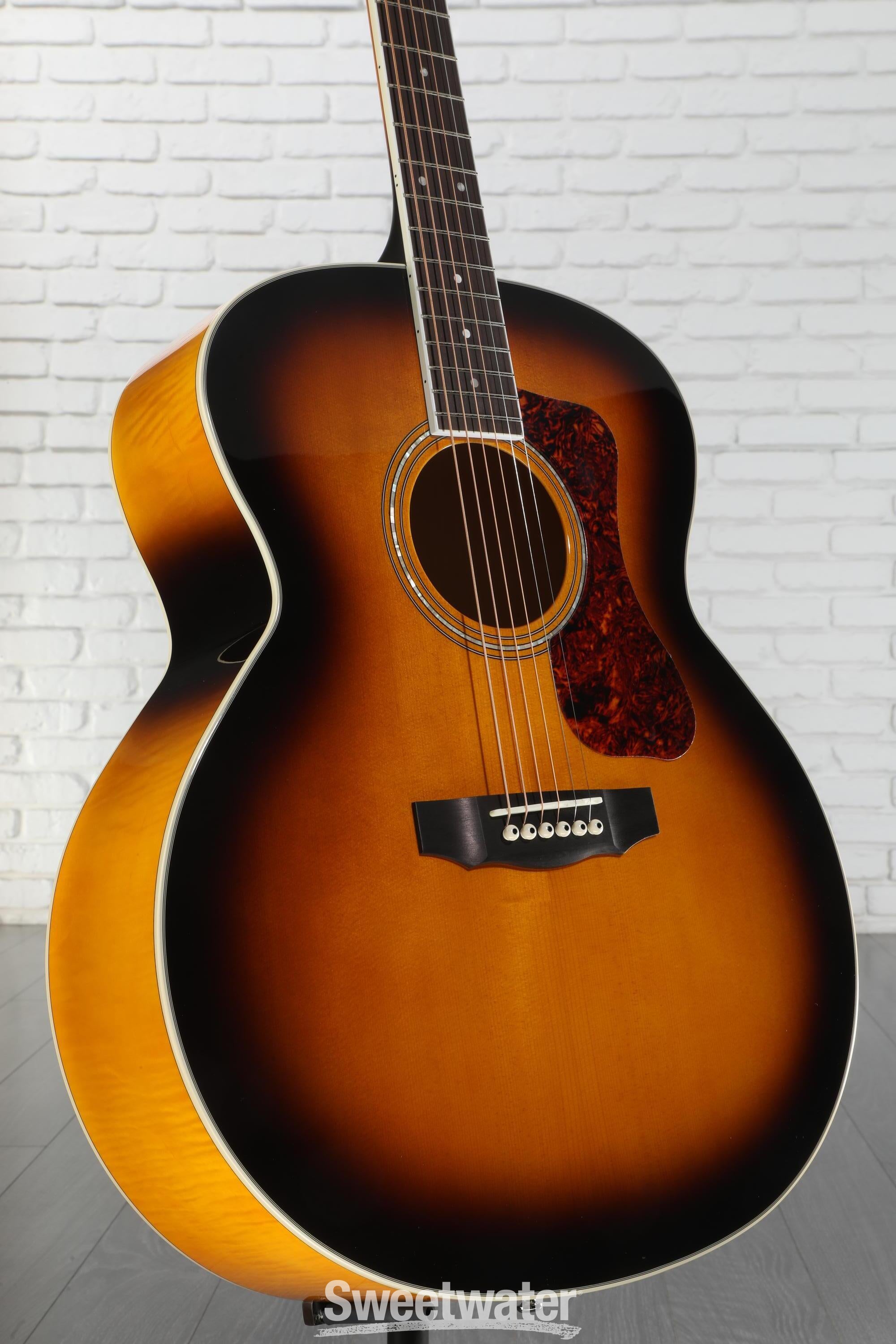 Guild F-250E Deluxe Acoustic-Electric Guitar - Antique Burst | Sweetwater