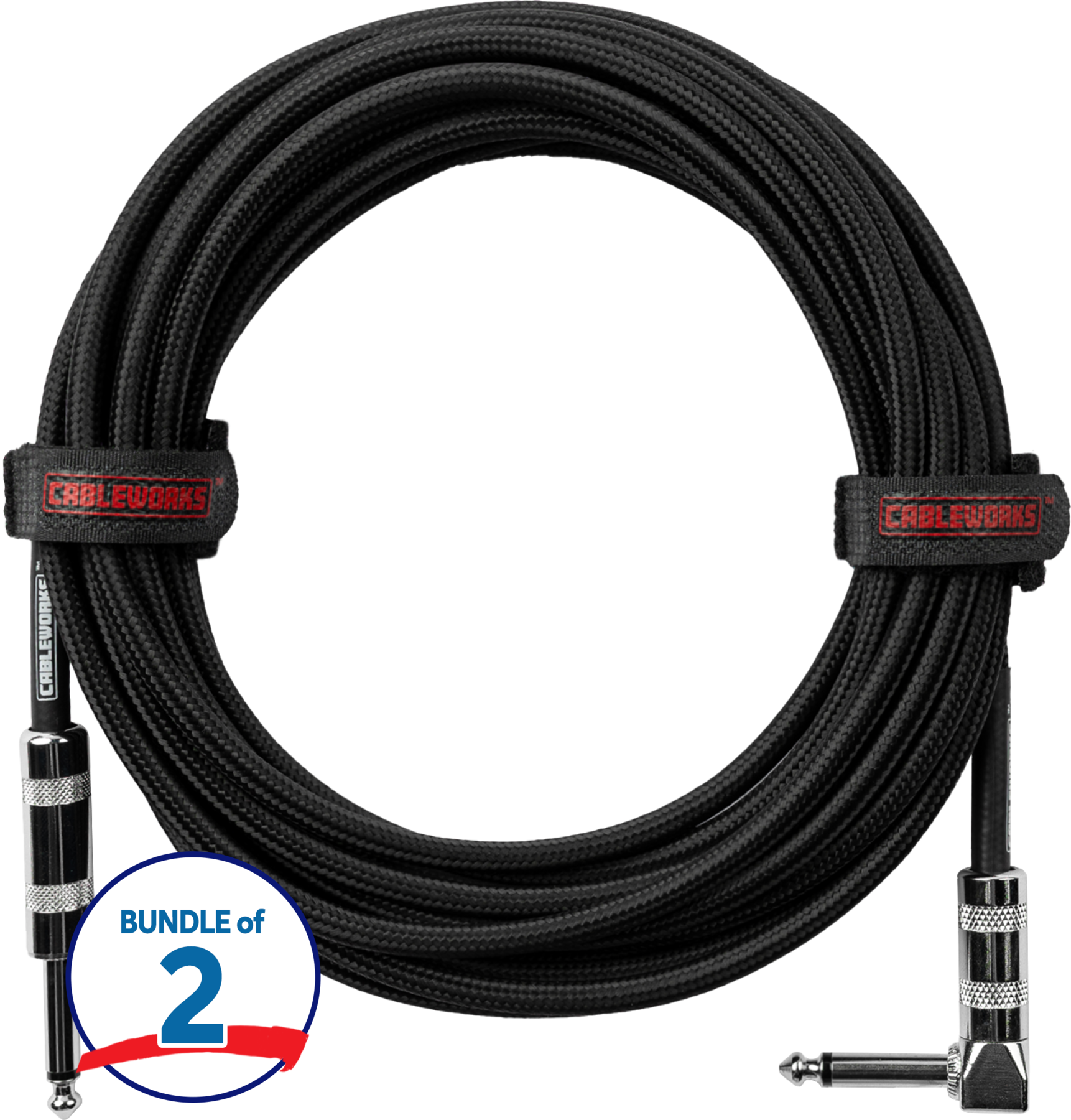 Gator Cableworks Backline Series Instrument Cable (2 Pack) - Black, 10 ...