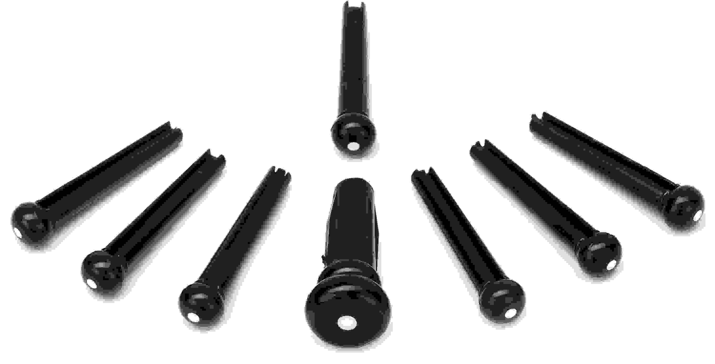 Fender Acoustic Bridge Pin Set - Black with White Dot | Sweetwater