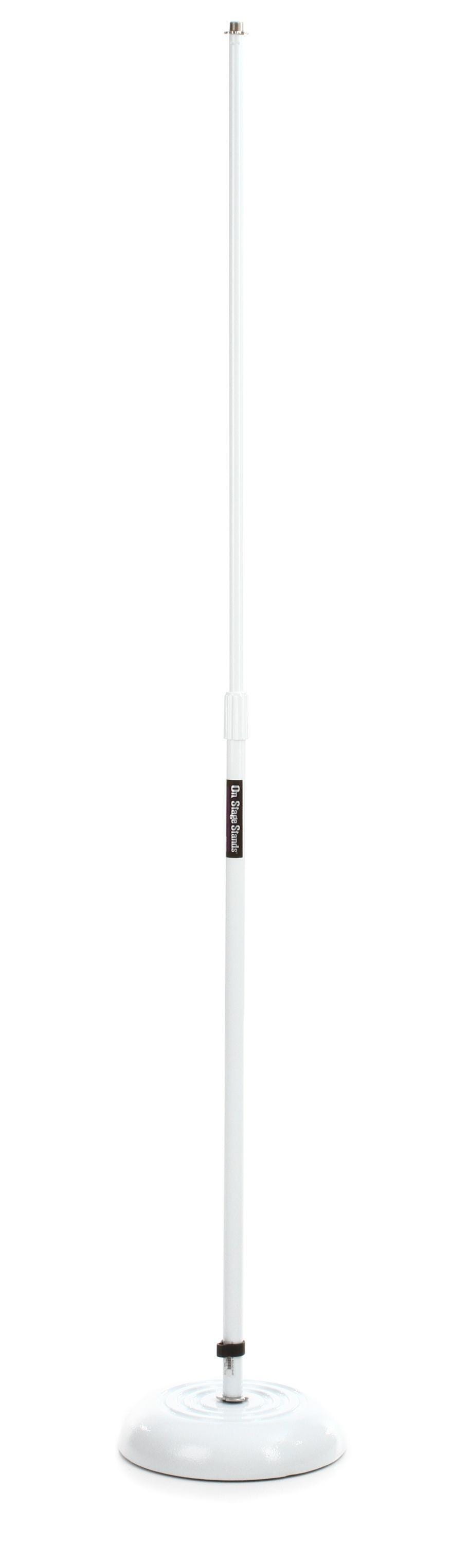 On-Stage MS7201W Round-base Mic Stand - White | Sweetwater