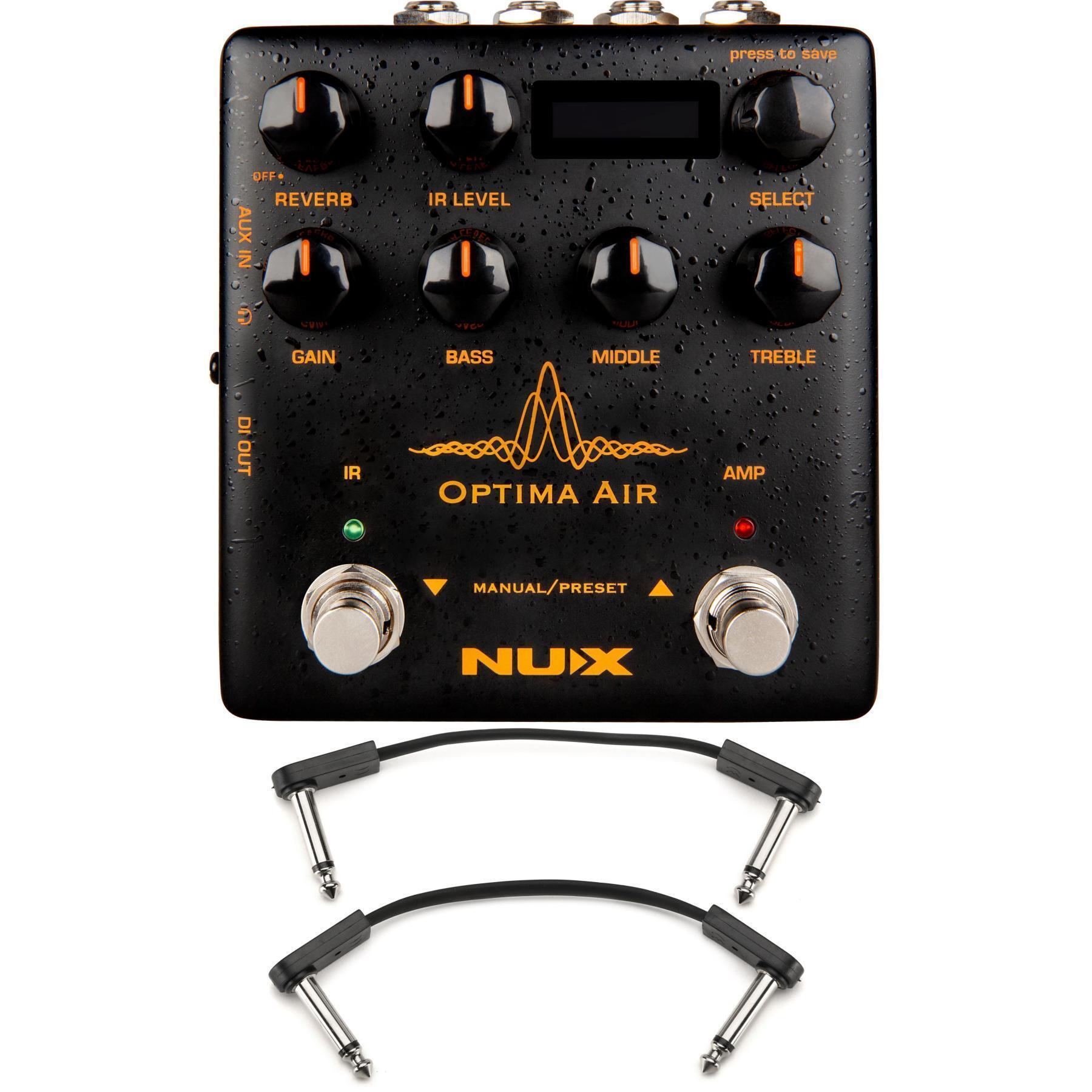 NUX Optima Air Acoustic Guitar Simulator and Preamp Pedal with EBS ...