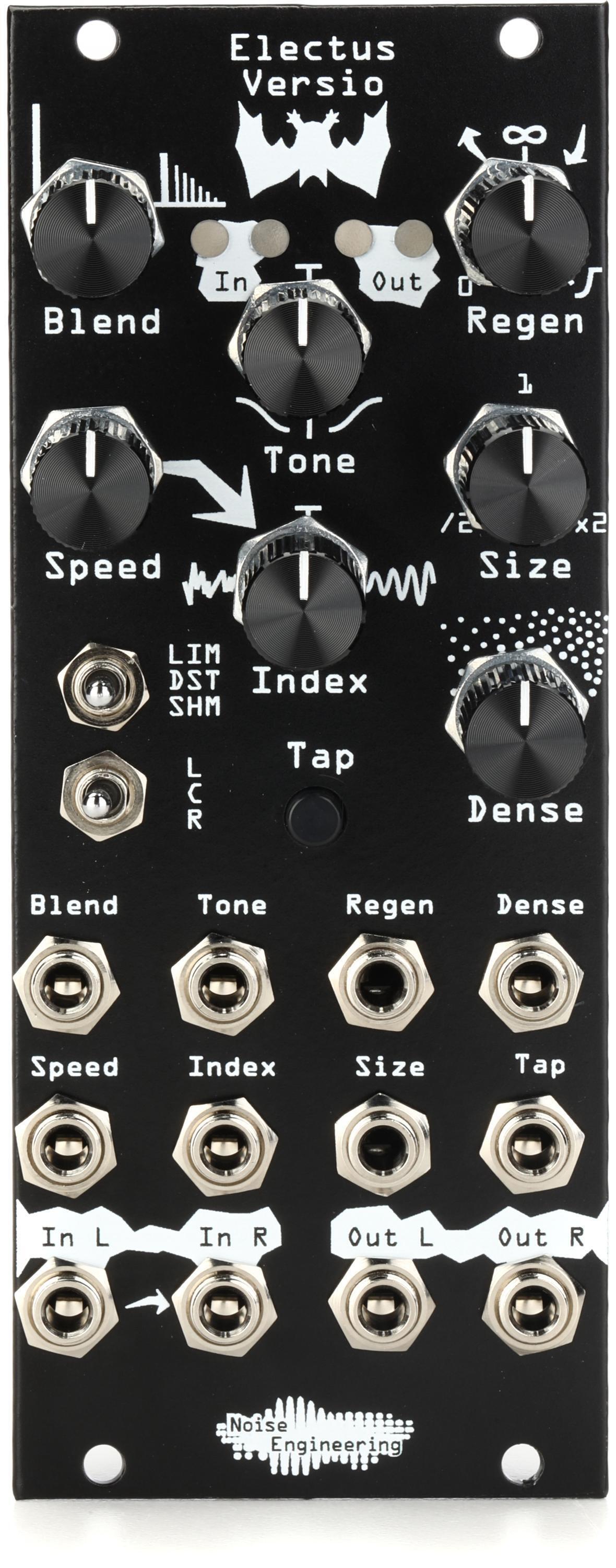Noise Engineering Electus Versio Stereo Reverb Generator Eurorack Module Black Sweetwater