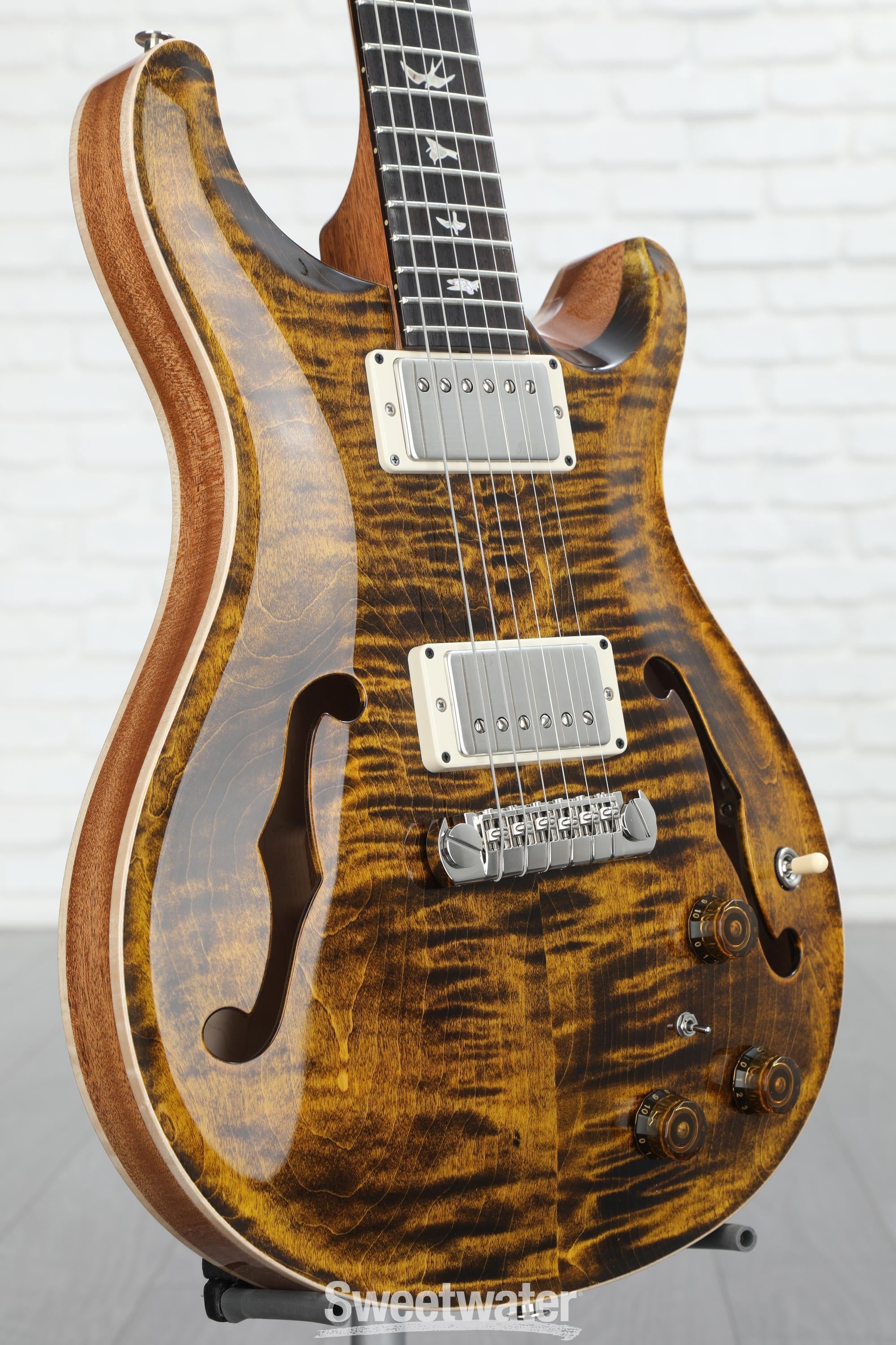 PRS Hollowbody II Piezo Electric Guitar - Yellow Tiger | Sweetwater