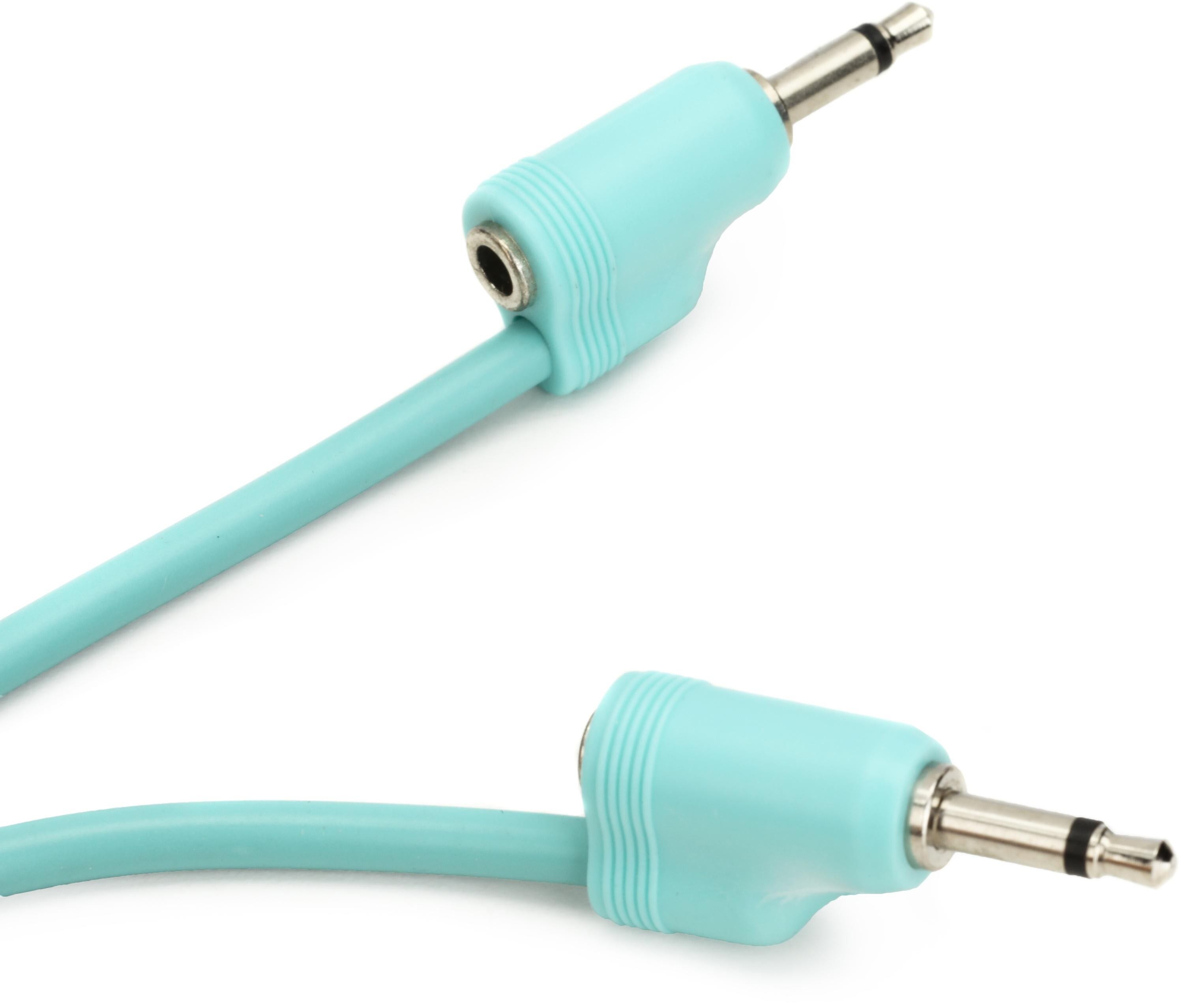 Tiptop Audio Stackcable Eurorack Patch Cable - 40cm Cyan | Sweetwater