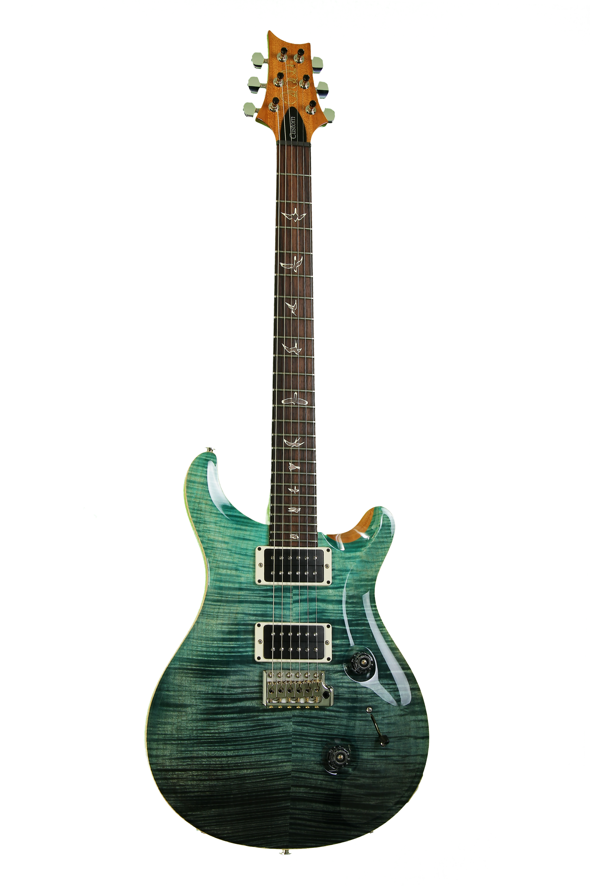 PRS Custom 24 - Teal Fade, 10 Top | Sweetwater
