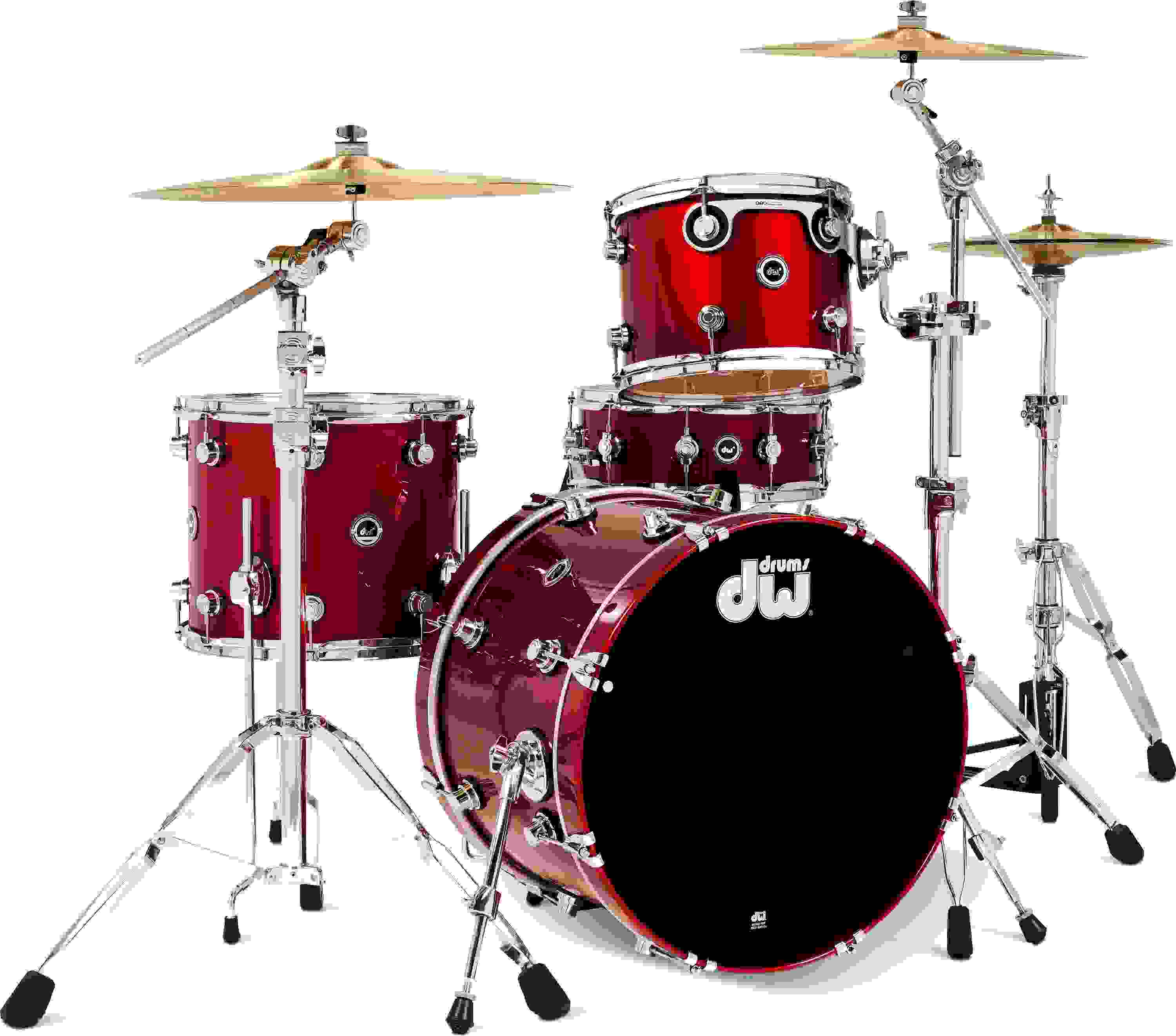 DW DWe 4-piece Drum Kit Bundle - Black Cherry Metallic | Sweetwater