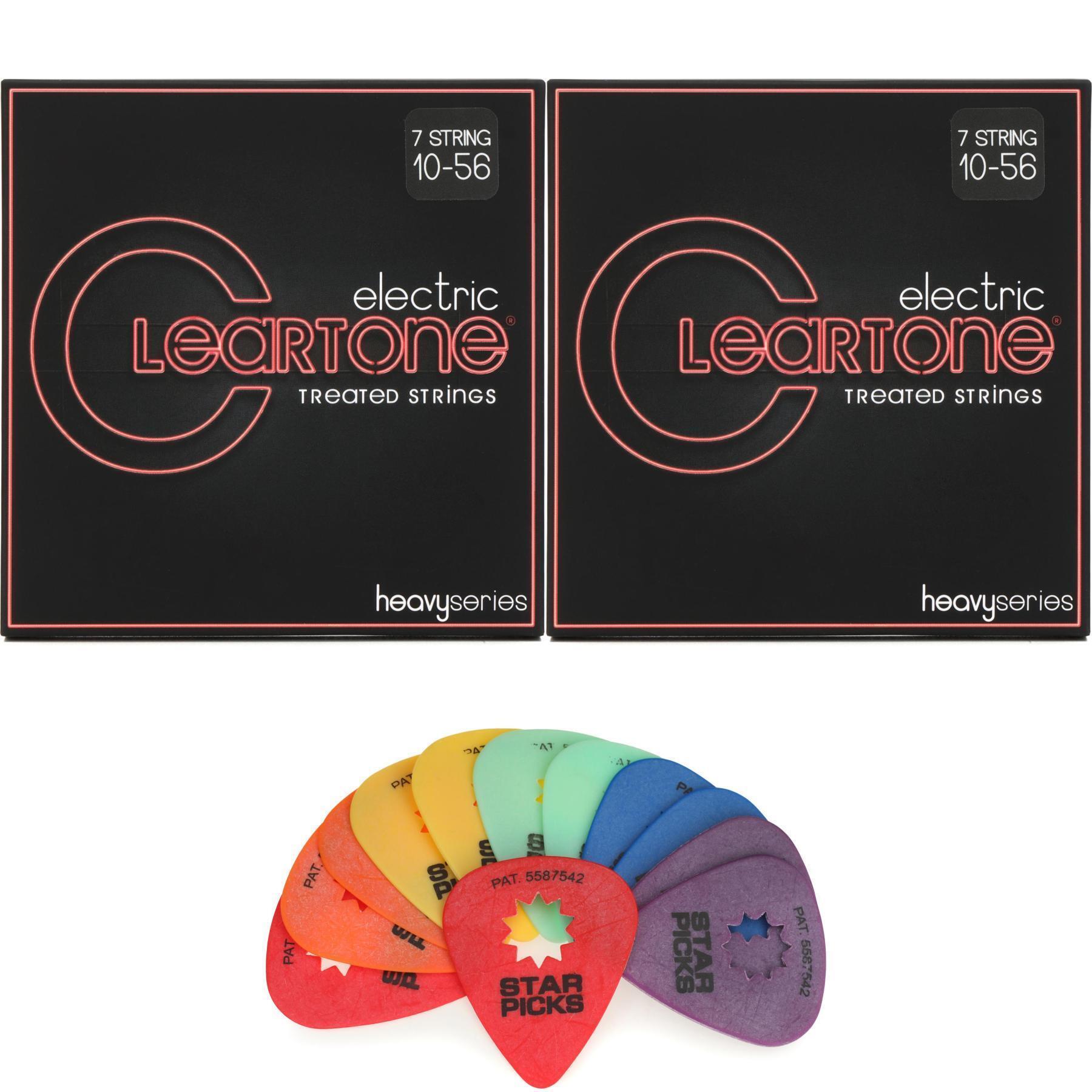 Cleartone Heavy Series Electric Guitar Strings (2 Pack) - .010-.056, 7 ...