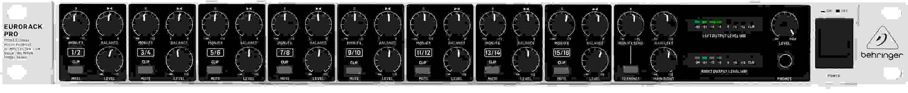 Behringer RX1602 V2 Rackmount Line Mixer | Sweetwater