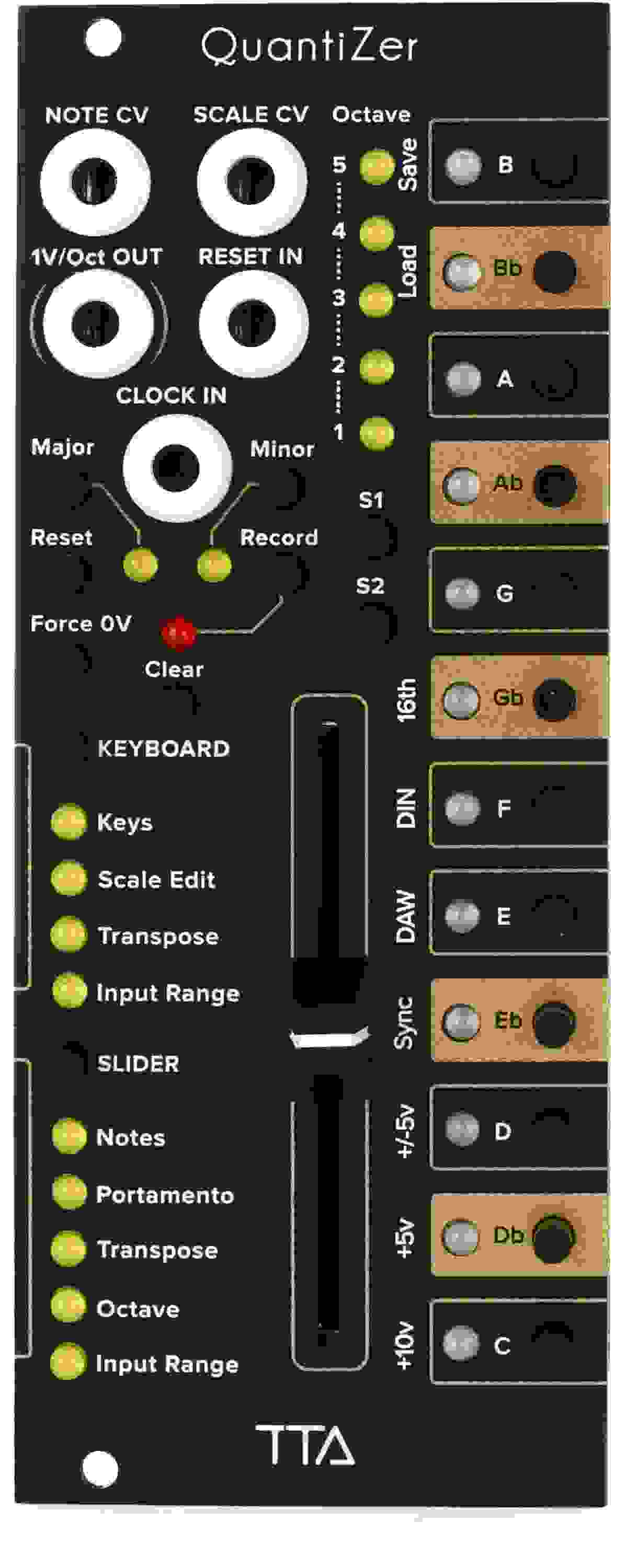 Tiptop Audio QuantiZer Eurorack CV to Musical Note Converter Module - Black | Sweetwater