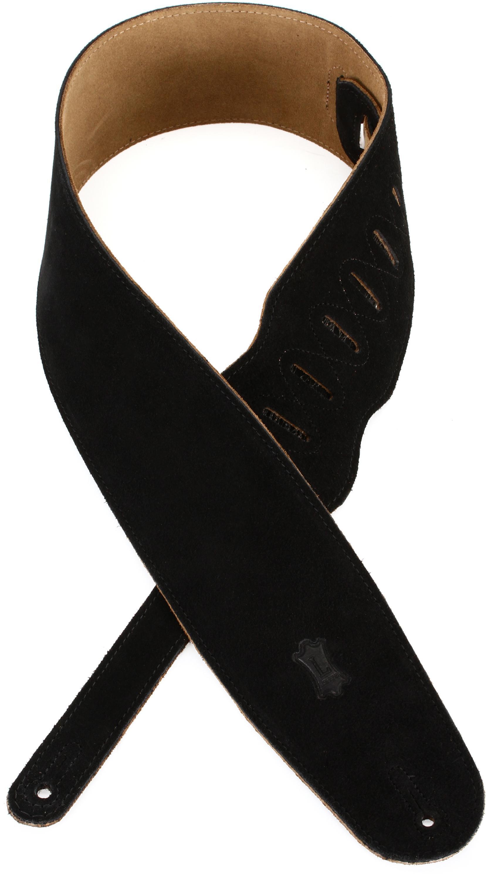 Levy's MS4 3.5-inch Suede Bass Strap - Black | Sweetwater