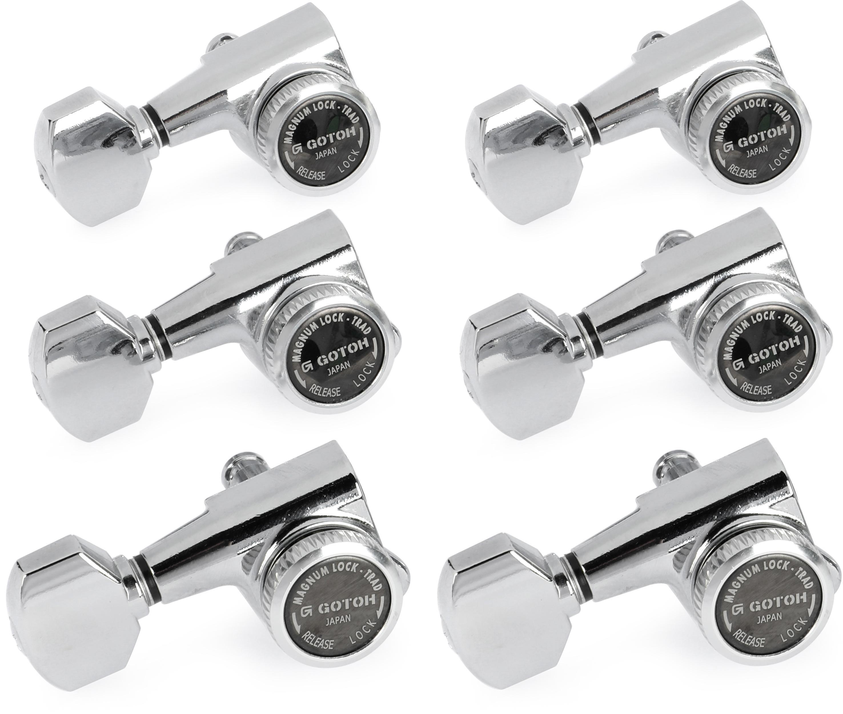 Gotoh SG381-07 MG-T Locking Tuners - 6 In-line Left-handed, Chrome ...