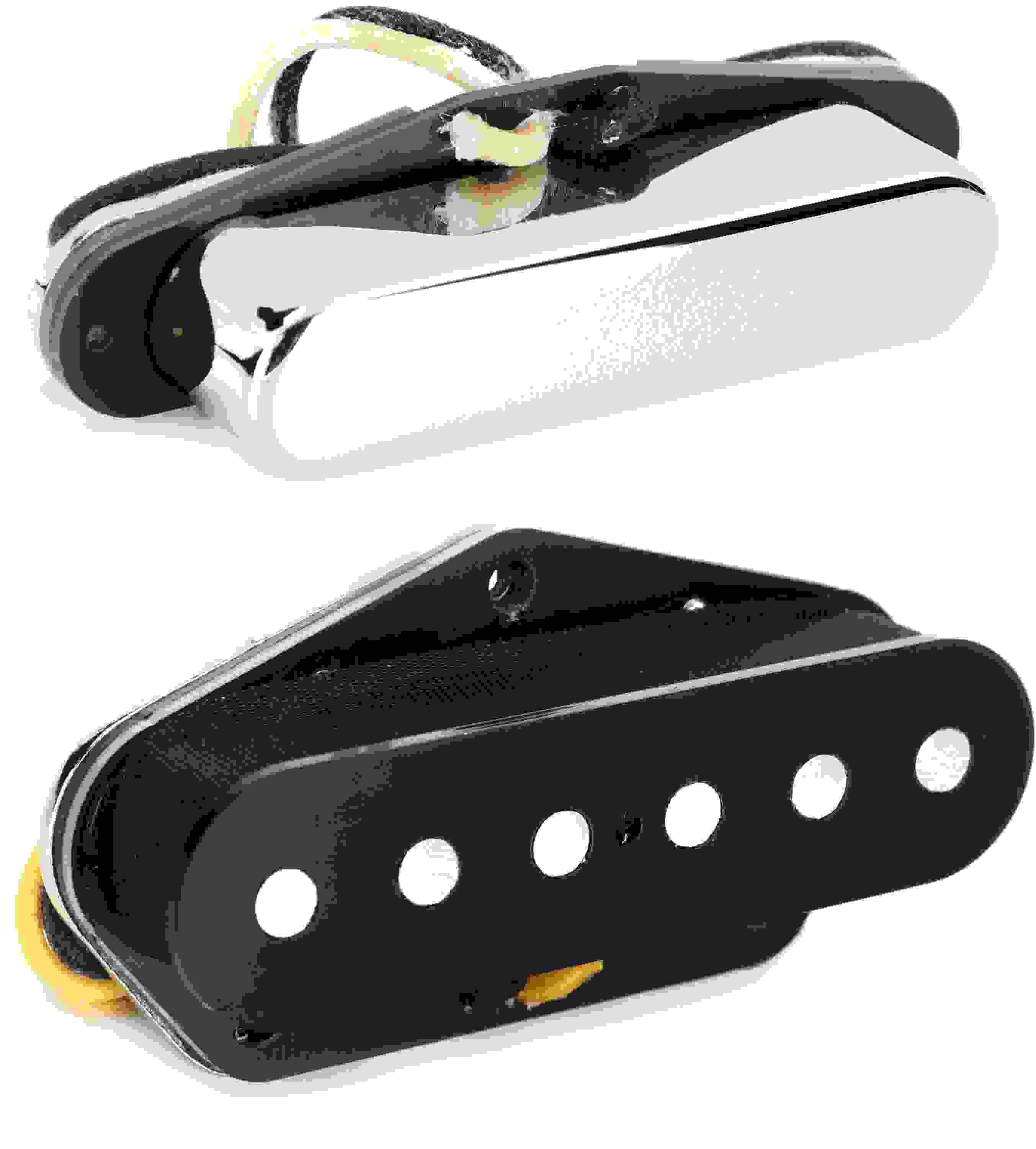 Mojotone Broadcaster Quiet Coil Telecaster 2-piece Pickup Set - Chrome Cover | Sweetwater