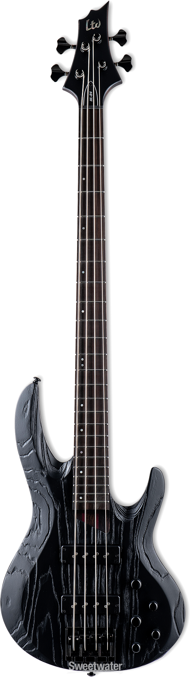ESP LTD Signature Mike Leon B-4 Bass Guitar - Black Blast | Sweetwater