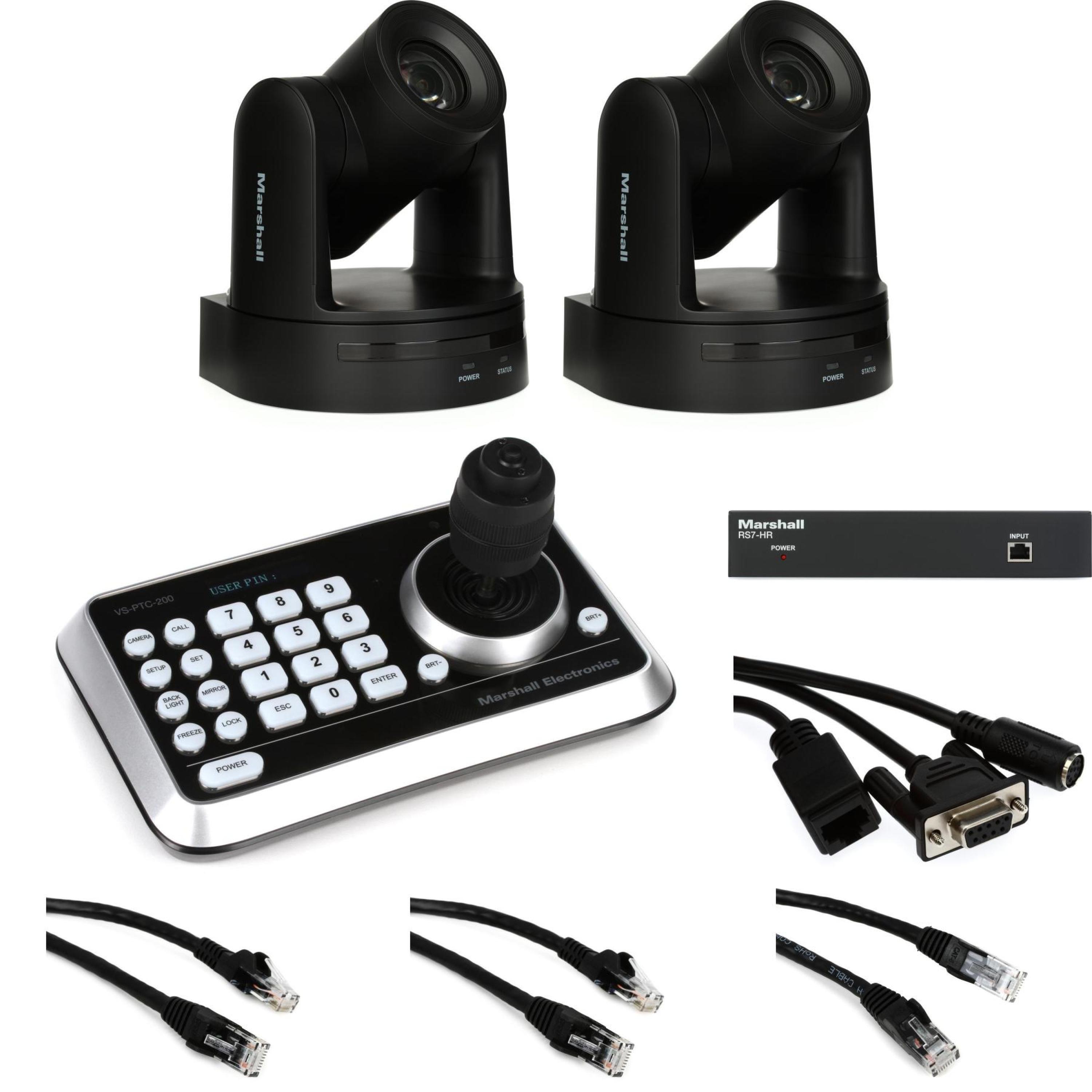 Marshall Electronics Dual CV605 5x HD60 IP PTZ Camera and Compact ...