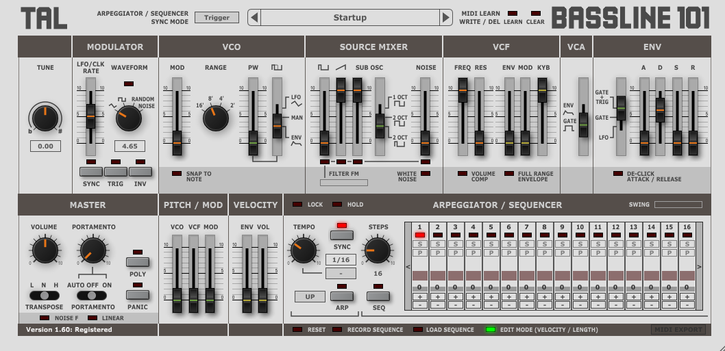 TAL Software TAL-BassLine-101 Bass Software Synthesizer | Sweetwater