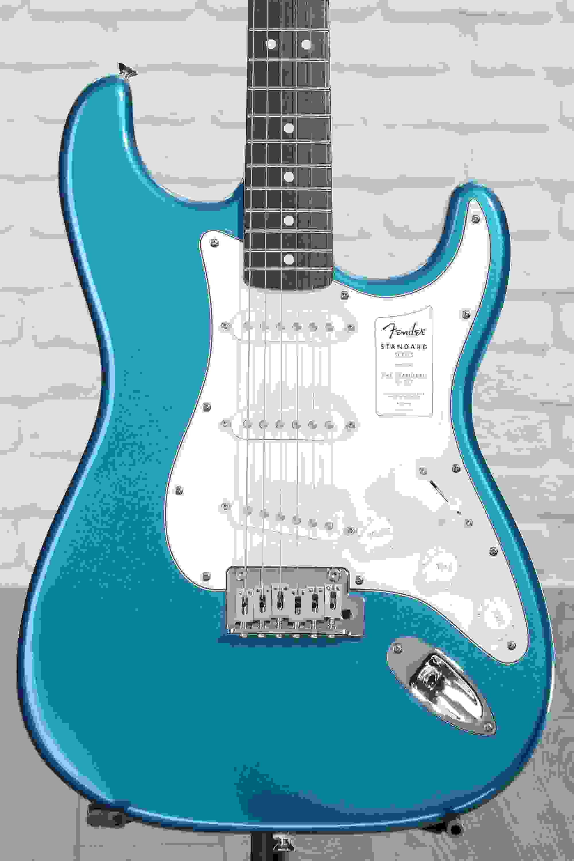 Fender Standard Stratocaster Electric Guitar - Aqua Marine Metal ...