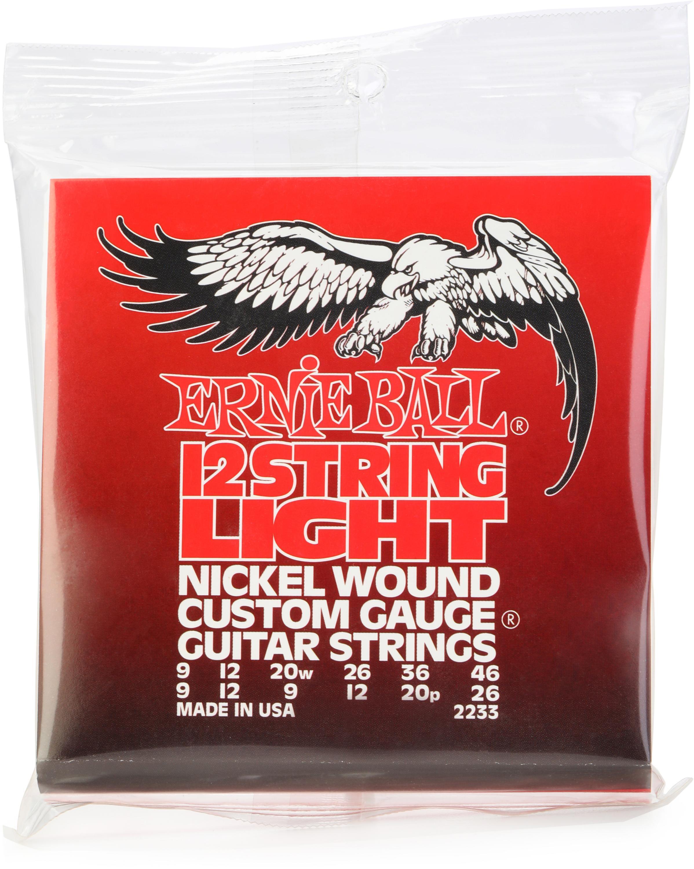Ernie Ball 2233 Light Nickel Wound Custom Gauge Electric Strings - .009 ...