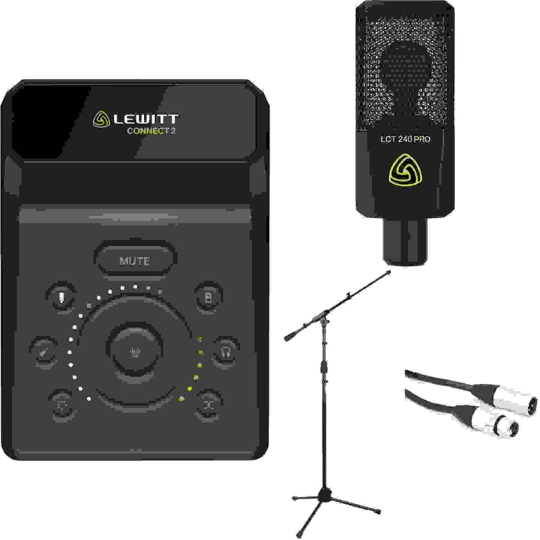 Lewitt Connect 2 USB-C Interface and LCT 240 PRO Mic Recording Bundle ...