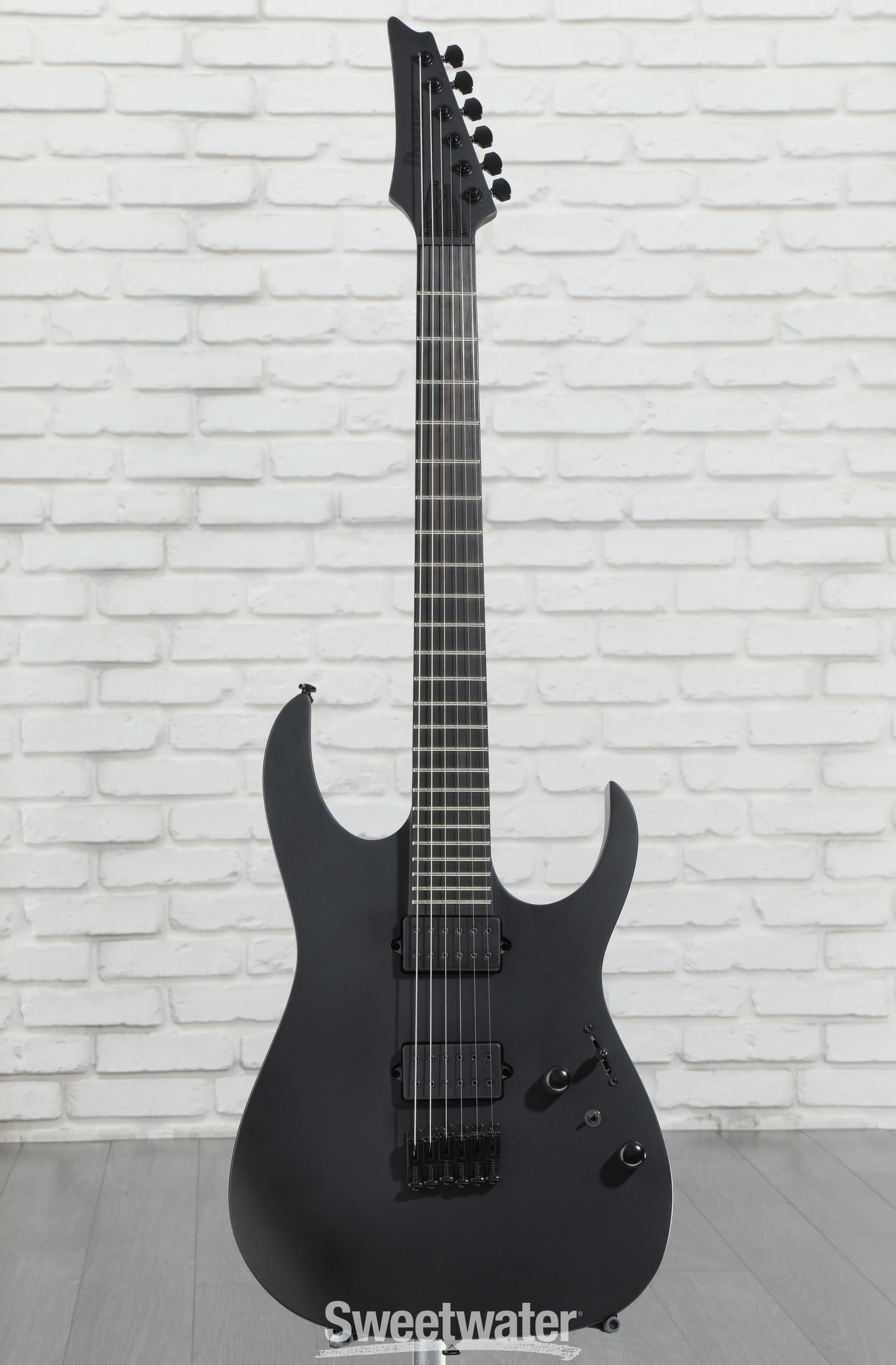 Ibanez RGRTB621 Iron Label Electric Guitar - Black Flat | Sweetwater