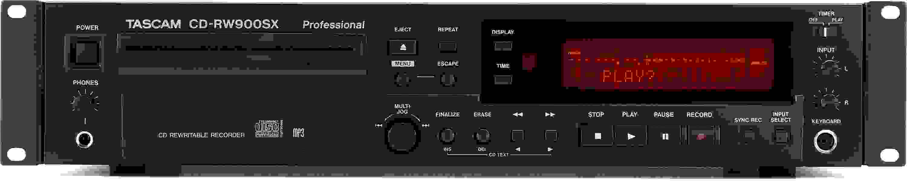 TASCAM CD-RW900SX Professional Rackmount CD Recorder/Player | Sweetwater