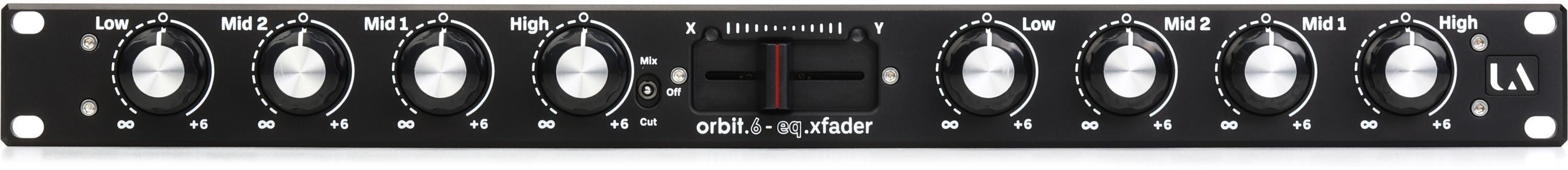 Union Audio Orbit.6 EQ/Xfader Rackmounted Dual 4-band Isolator with Crossfader - Black | Sweetwater