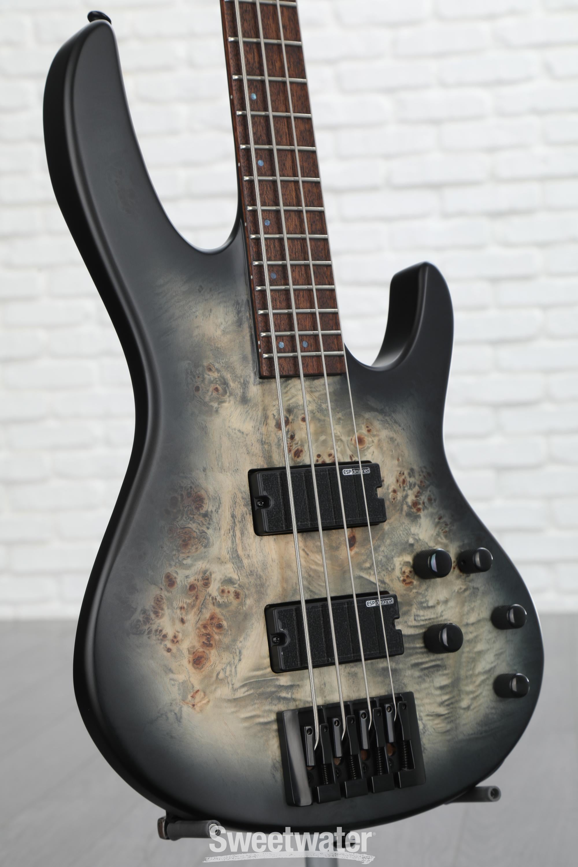 Esp Ltd D 4 Bass Guitar Black Natural Burst Satin Sweetwater