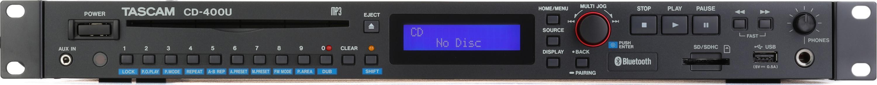TASCAM CD-400U CD / SD / USB Player with Bluetooth | Sweetwater