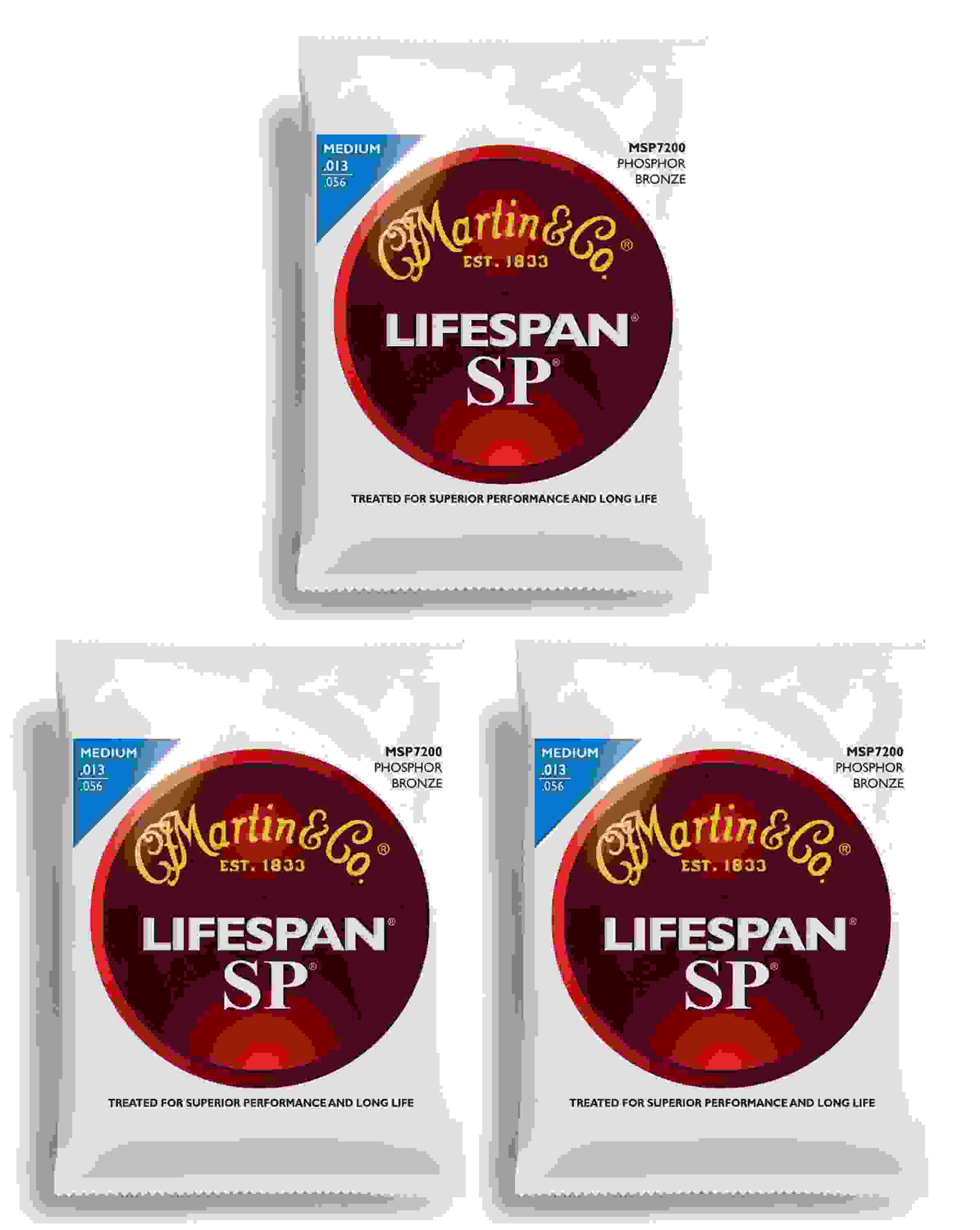 Martin Lifespan SP Buy 2 Get 1 Free! - 92/8 Phosphor Bronze Medium ...