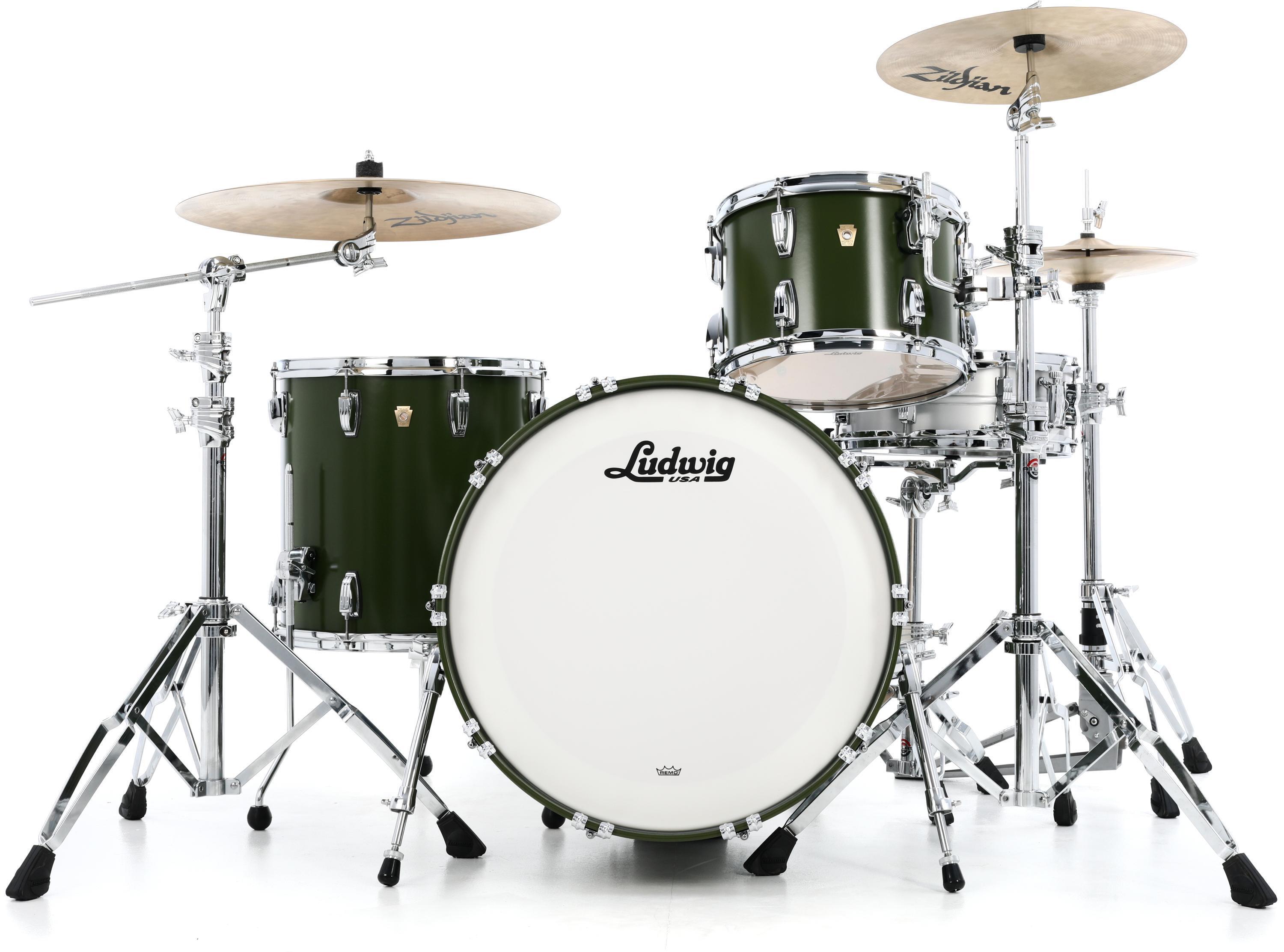 Ludwig Classic Maple Fab 3-piece Shell Pack - Heritage Green | Sweetwater