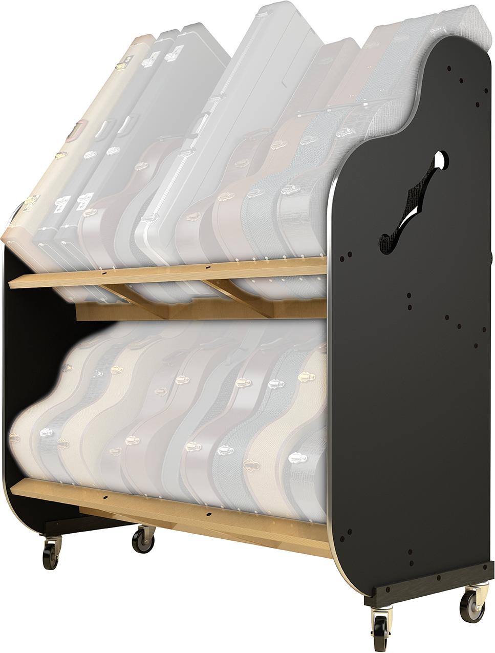 A&S Crafted Products The Session-Pro Double-Stack Guitar Case Storage ...