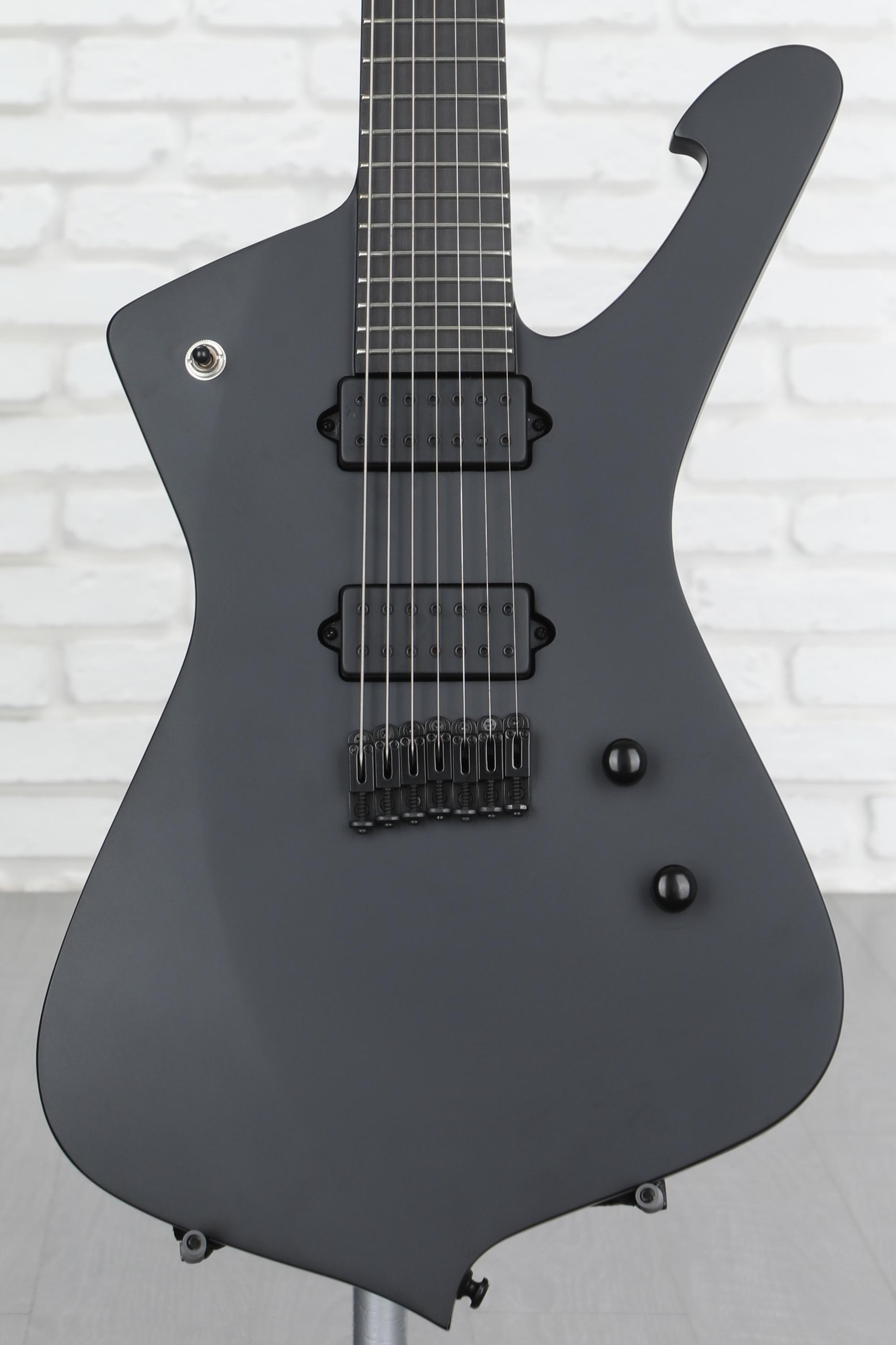 Ibanez Iron Label Iceman 7-string - Black Flat | Sweetwater