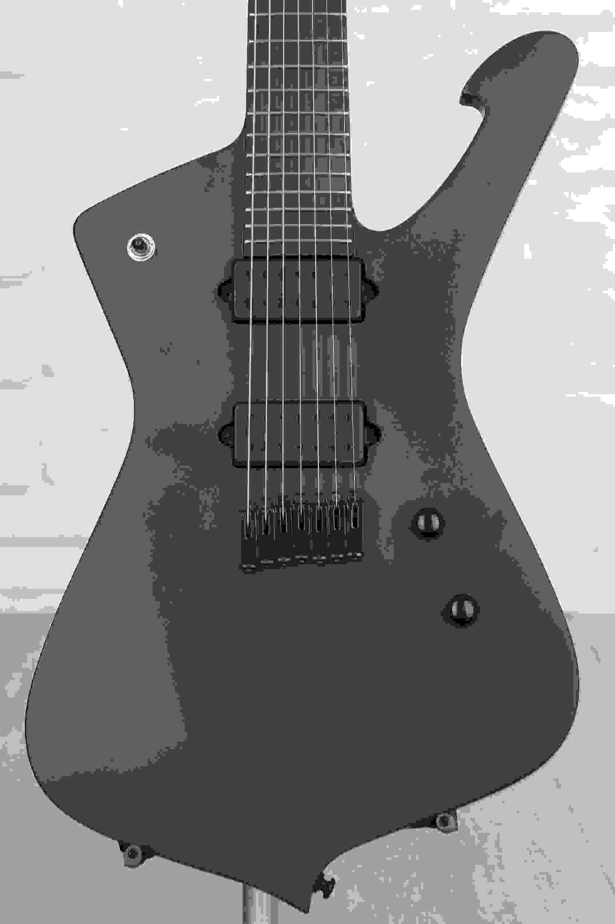 Ibanez Iron Label Iceman 7-string - Black Flat | Sweetwater