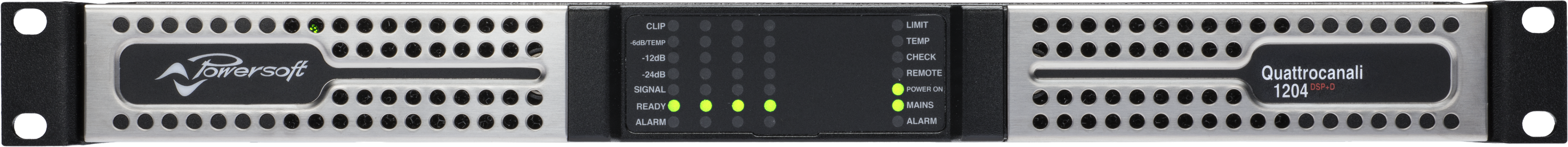 Powersoft Quattrocanali 1204 DSP+D 1,200-watt 4-channel Power Amplifier with Dante | Sweetwater